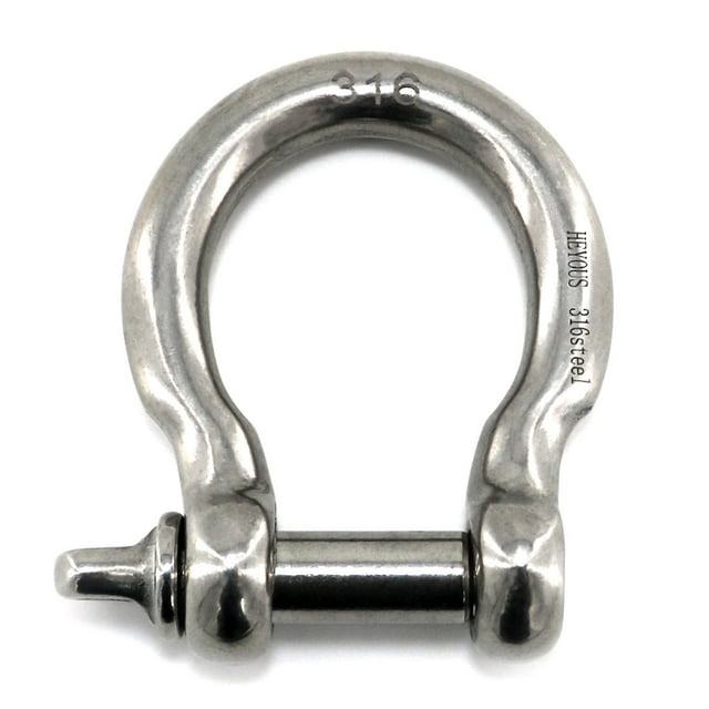 Heyous Stainless Steel 316 Shackle 5/8" D Rings Bow Shackle Screw ...