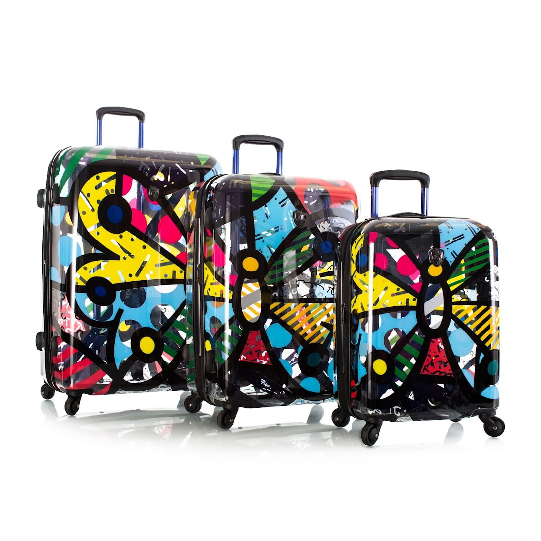 Heys Britto Butterfly Transparent 3pc Hardside Luggage Set Spinner 21 ...