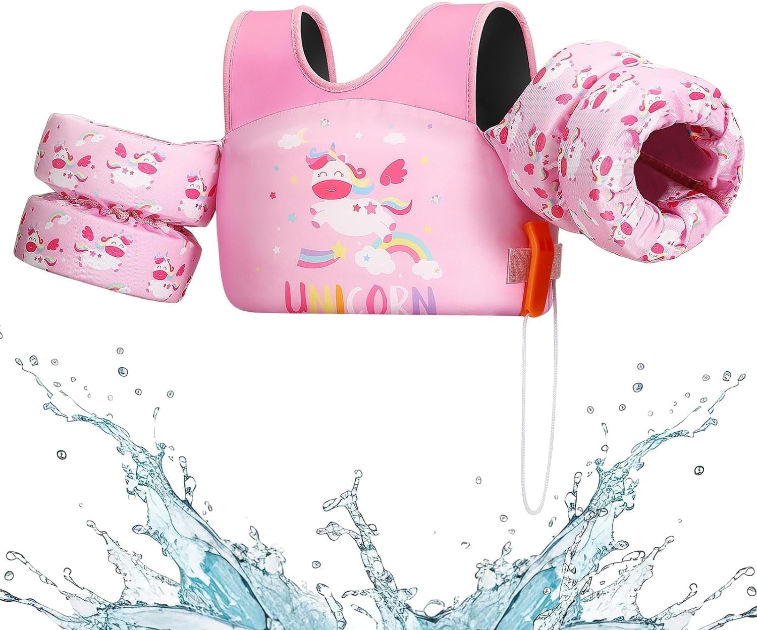Heysplash Kids Swim Vest Lycra Pink Adjustable Shoulder Strap Secure ...
