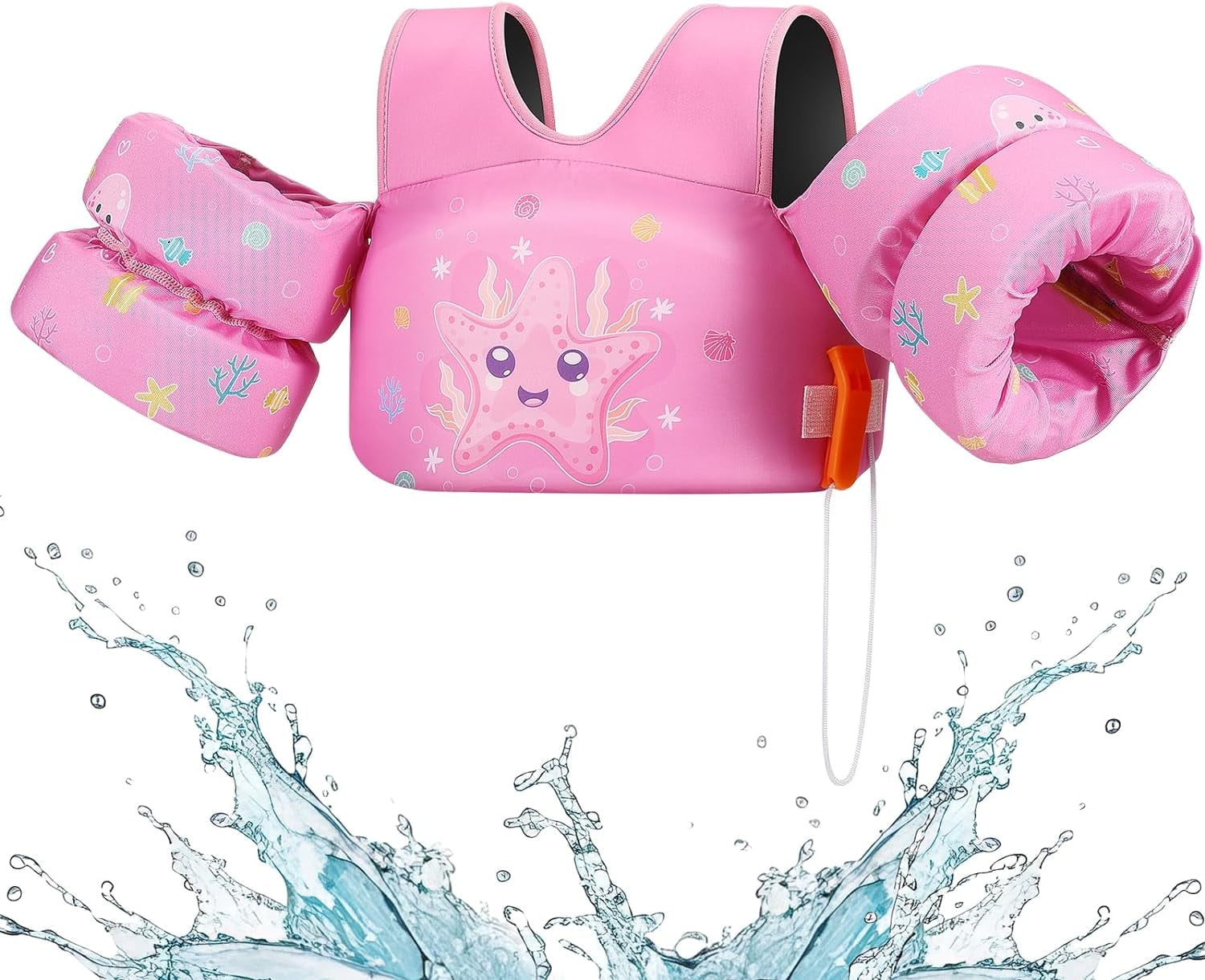 Heysplash Kids Swim Vest for Toddlers Adjustable Water Floaties with ...