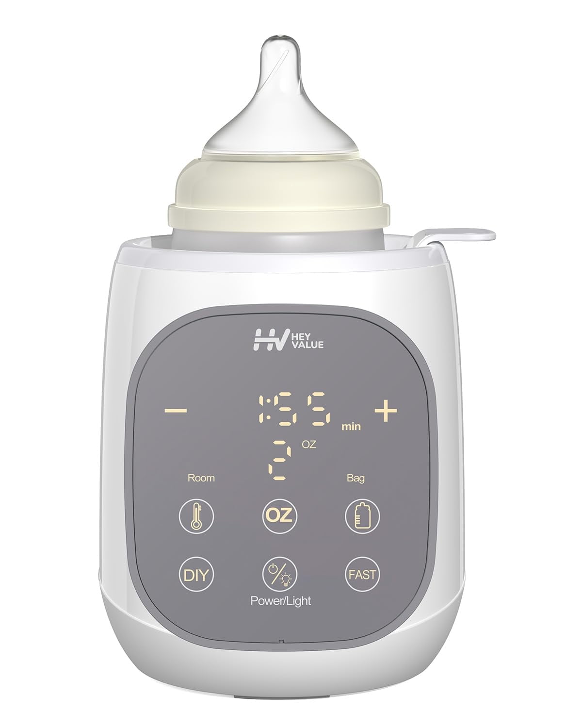 HEYVALUE Fast Bottle Warmer 12-in-1 Water Bath Baby Bottle Warmer for ...