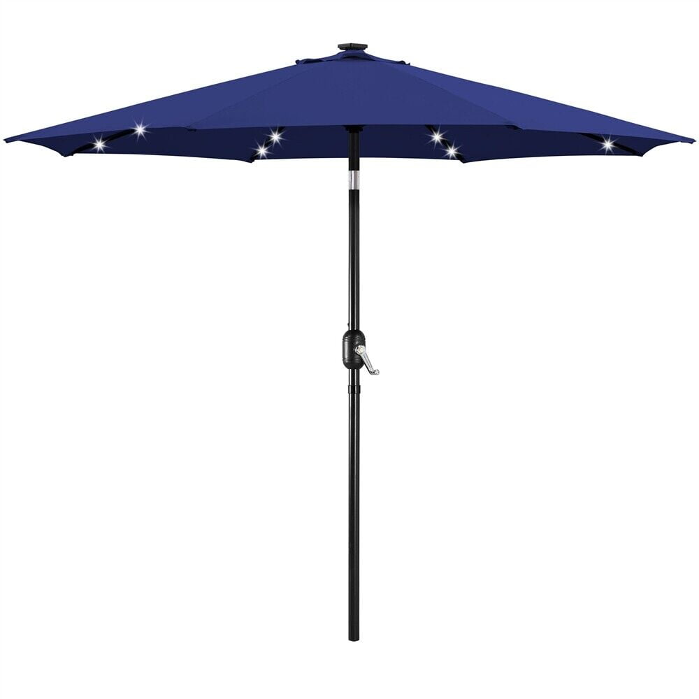 Heywoo 10FT Solar Umbrella 32 LED Lighted Patio Umbrella Table Market ...