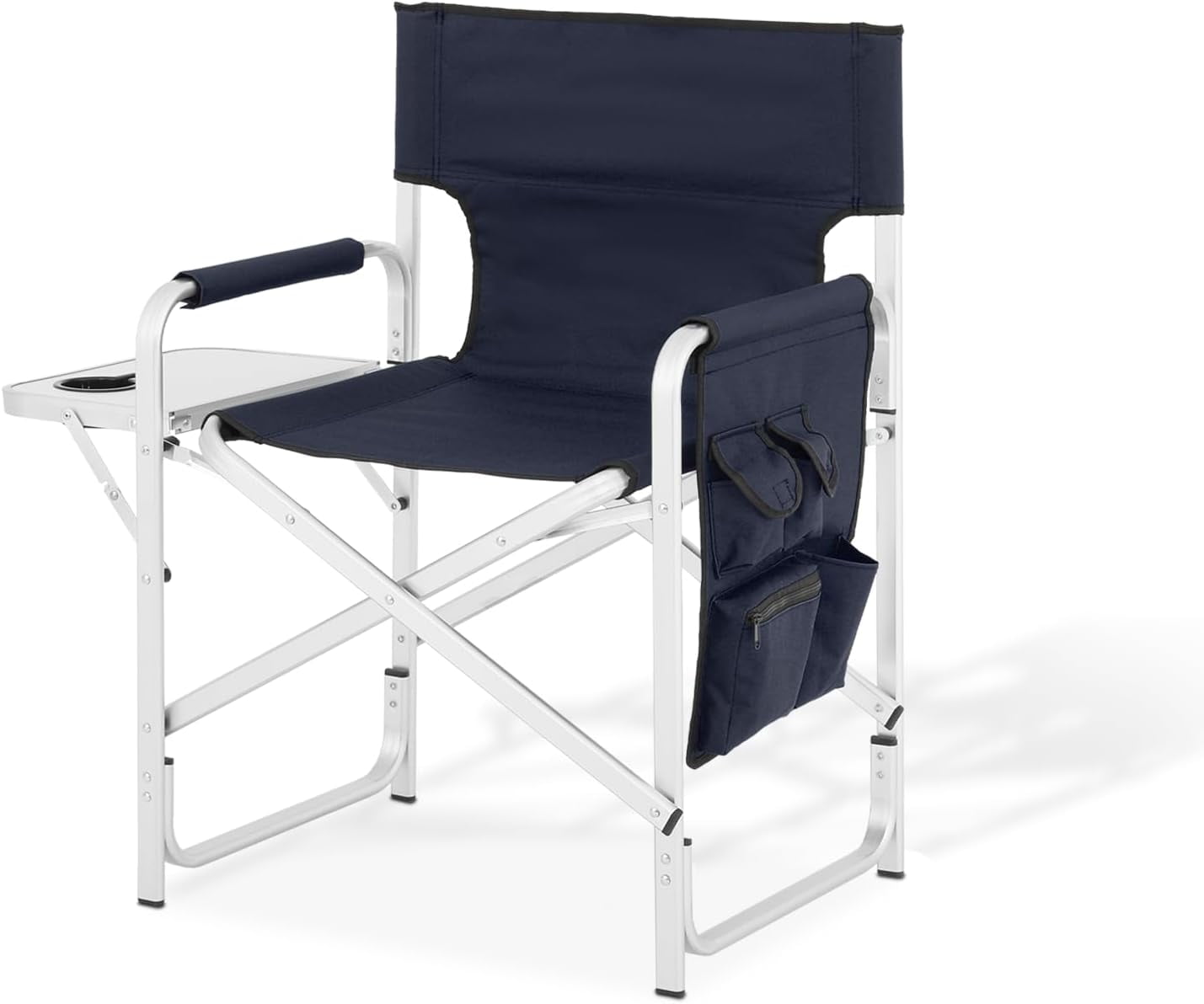 Heywoo 21-Inch Foldable Director Chair Folding Portable Aluminum Frame ...