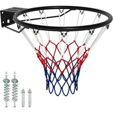 Gymax 15'' Basketball Rim Wall Door Mounted Basketball Hoop w/ All ...