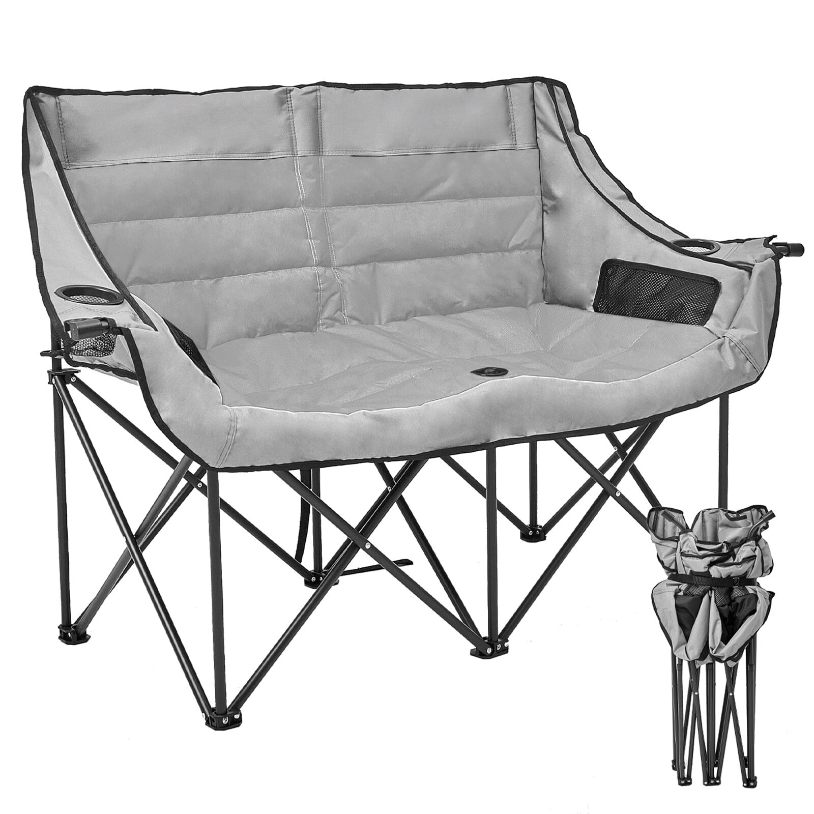 Heywoo Camping Chair Double Folding Chair Heavy Duty Loveseat Camp ...