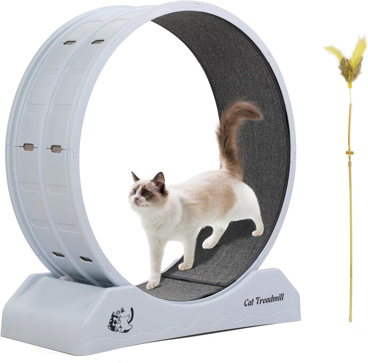 Heywoo Cat Exercise Wheel Cat Treadmill for Indoor Cats with Brake ...