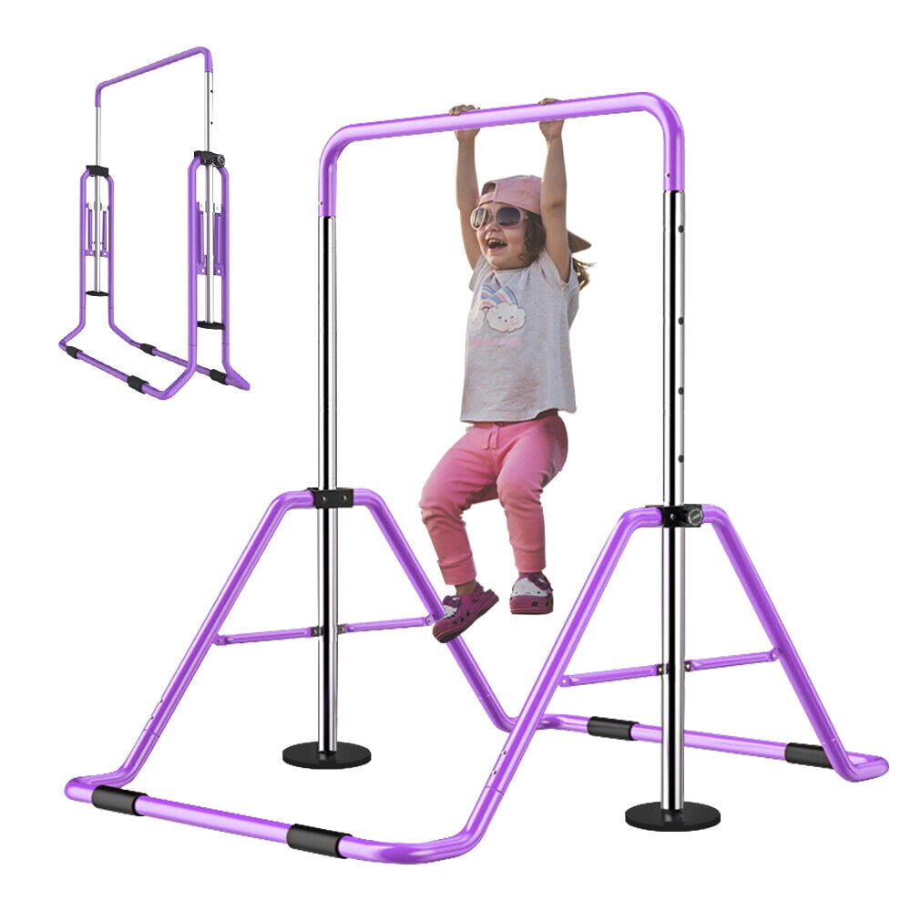 Heywoo Gymnastics Bars for Kids Adjustable Junior Expandable Folding ...
