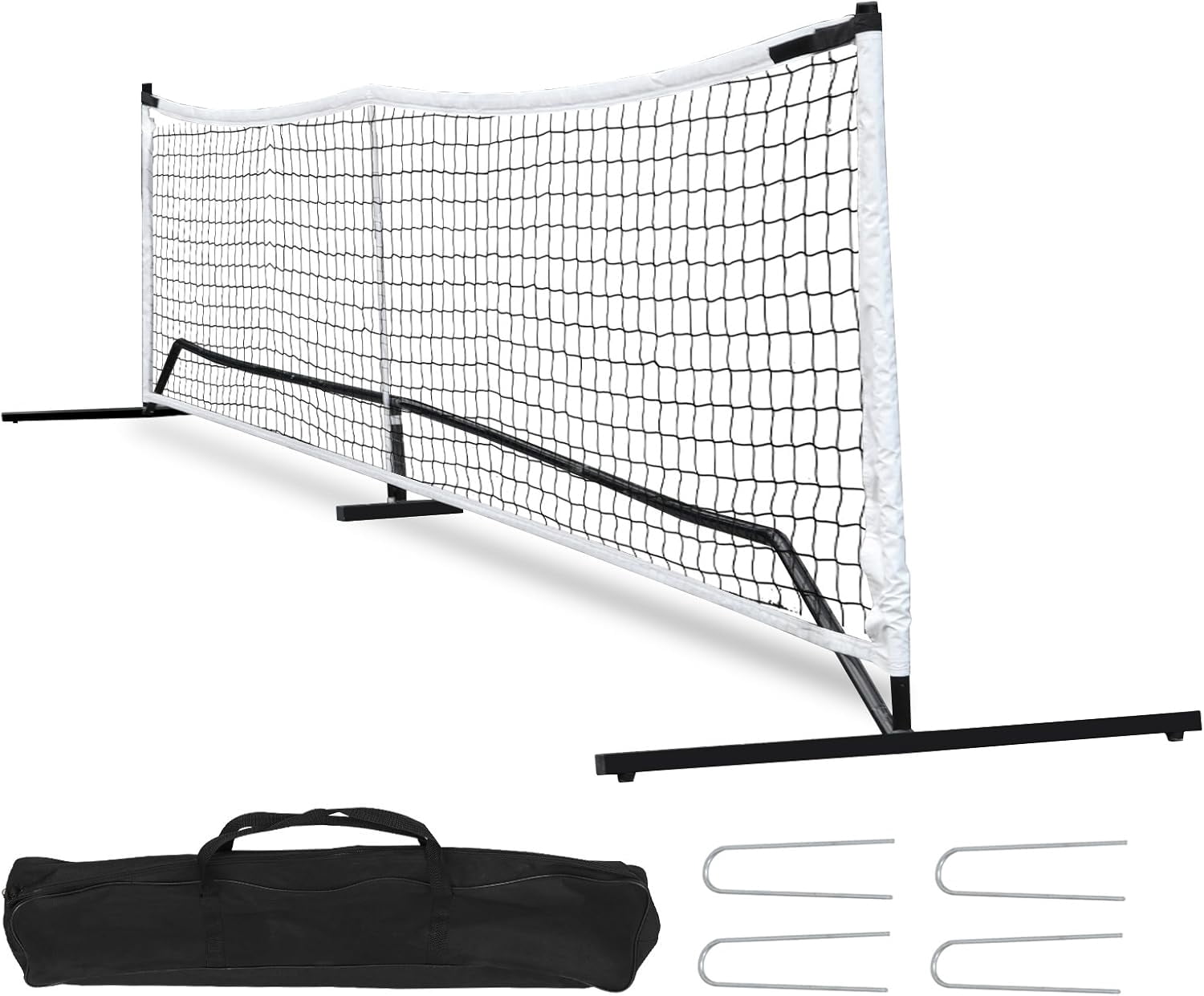Heywoo Portable 22FT Pickleball Net Set Court Markers Regulation Size ...