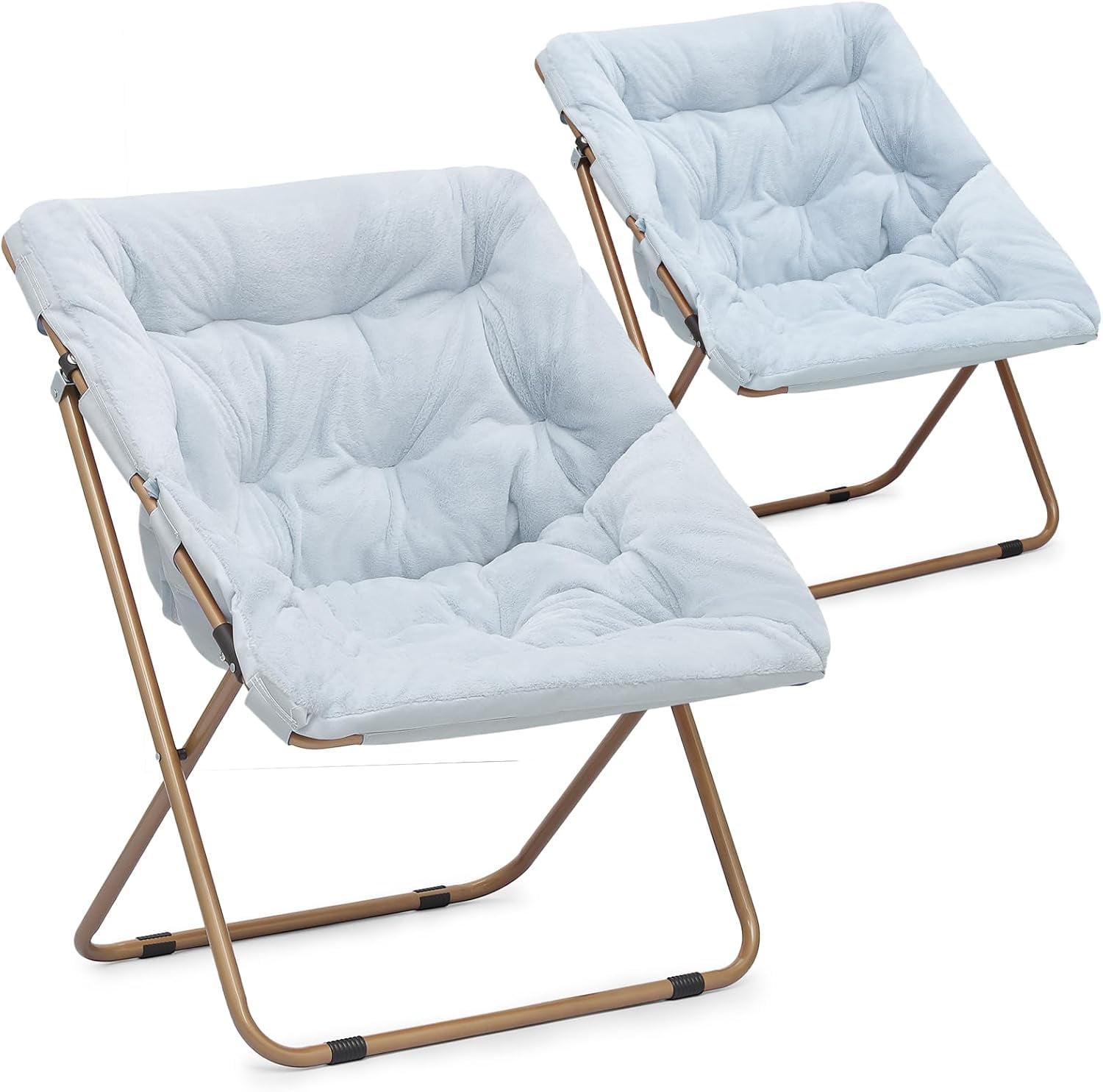 Heywoo Saucer Chair for Adult, Square Comfy Cozy Chair Folding Chair ...