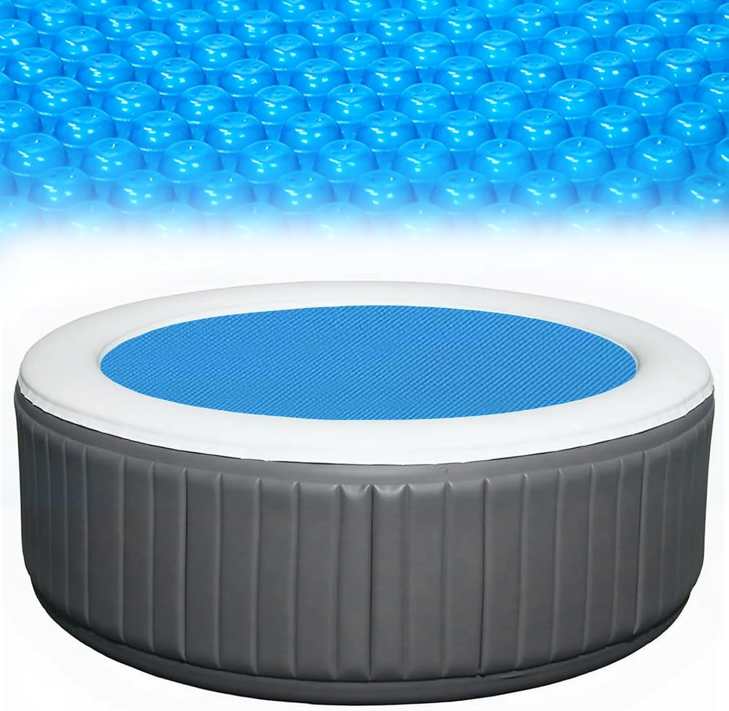 Heywoo Solar Pool Cover, 8 Mil Blue Heavy Duty Round Solar Blanket ...