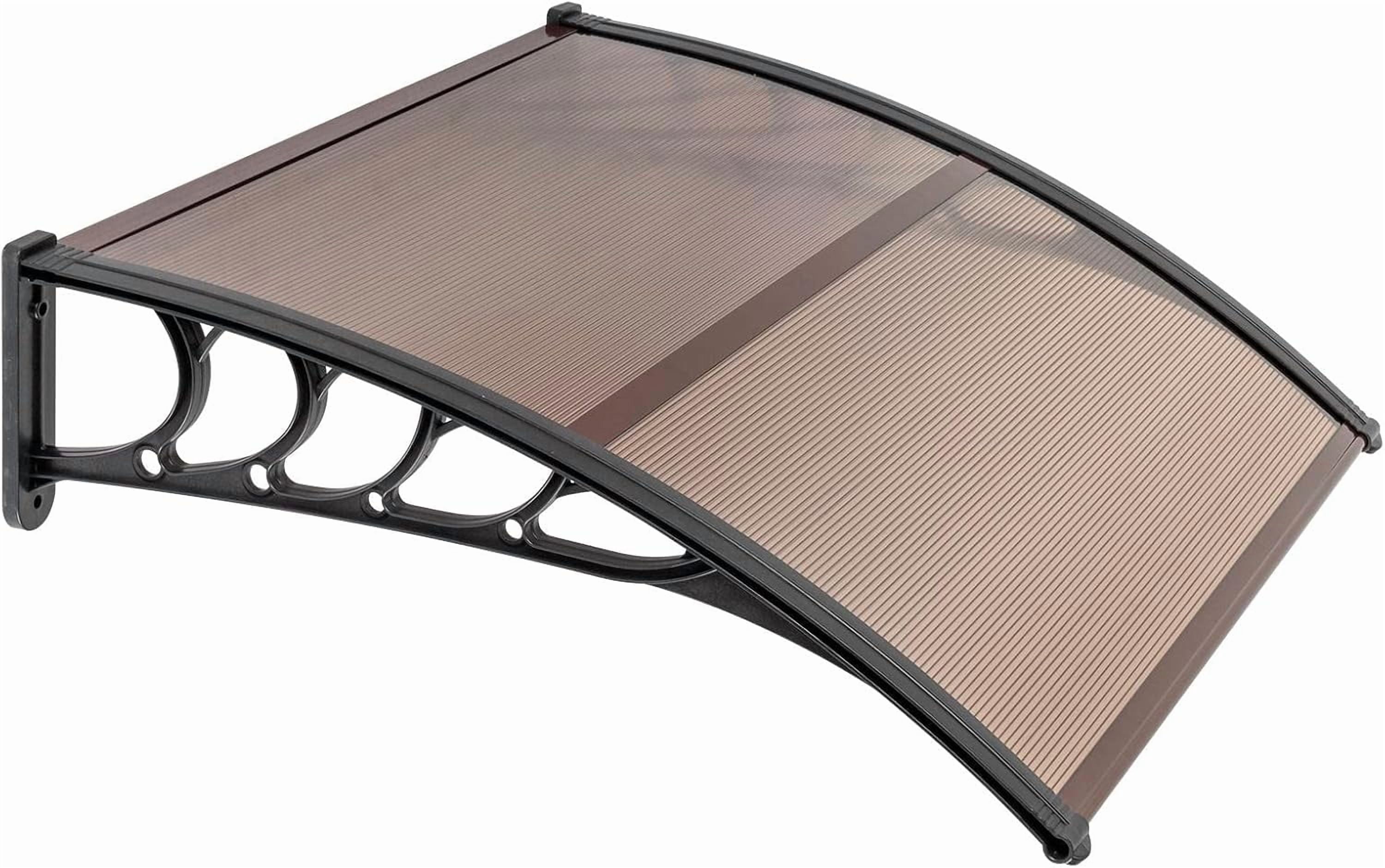 Heywoo Upgrade 40" x 40" Door Canopy Window Awning with Aluminum Fixing ...