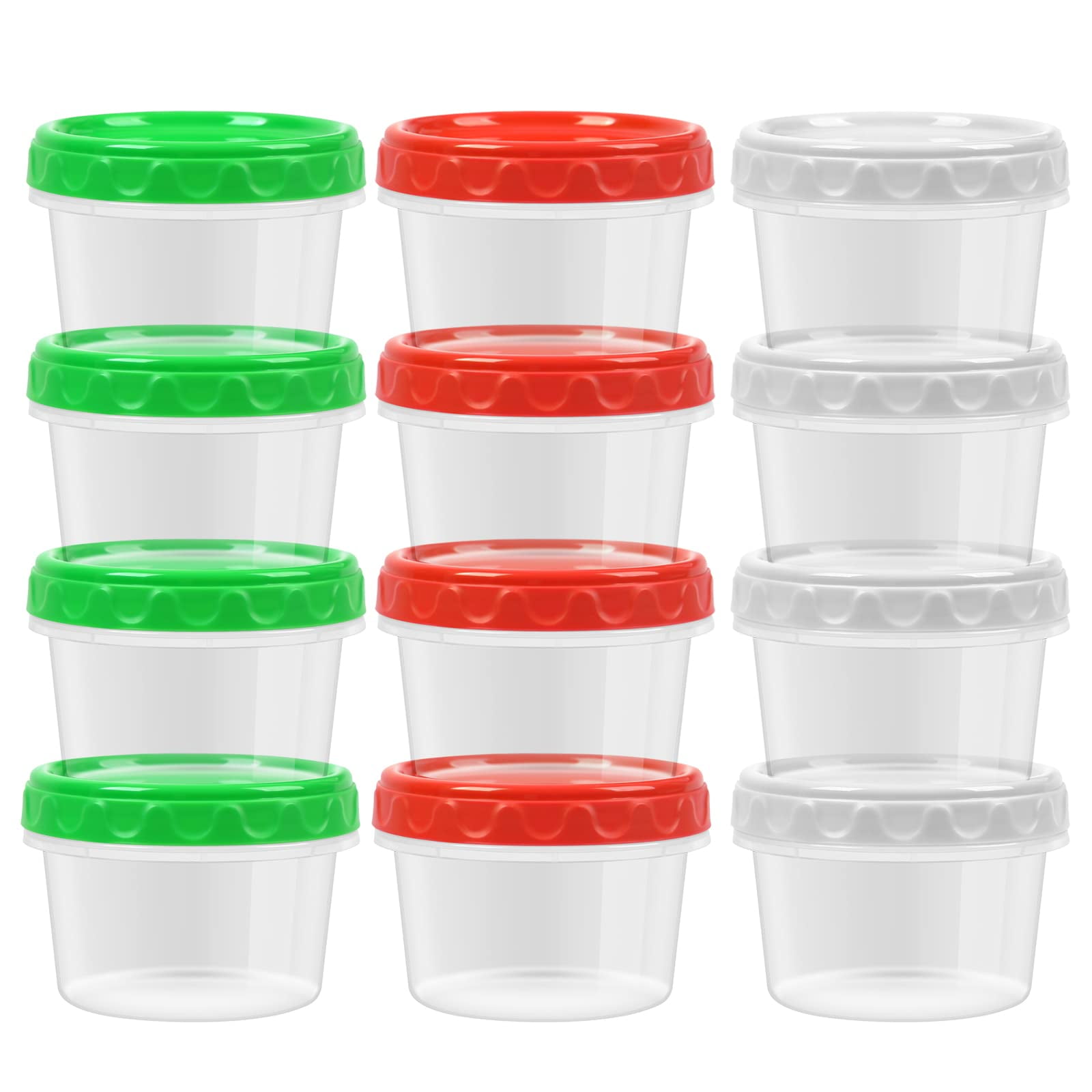Unbranded 1-Cup Round Plastic Food Storage Containers with Lid 8oz ...