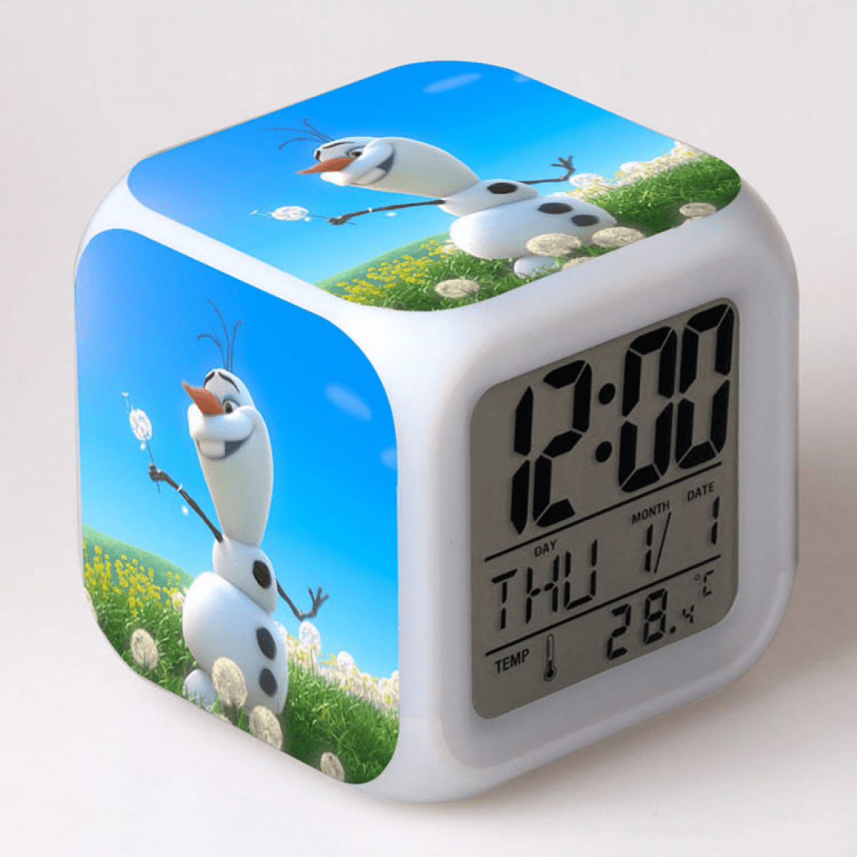 Hfnggwee LED Alarm Clock Frozen Pattern Creative Desk Table Clock ...