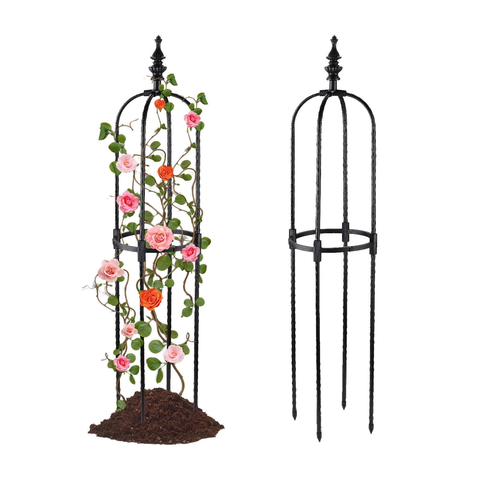Hfnggwee Tower Garden Obelisk Trellis, 4 Ft Tall Plant Support U Type ...