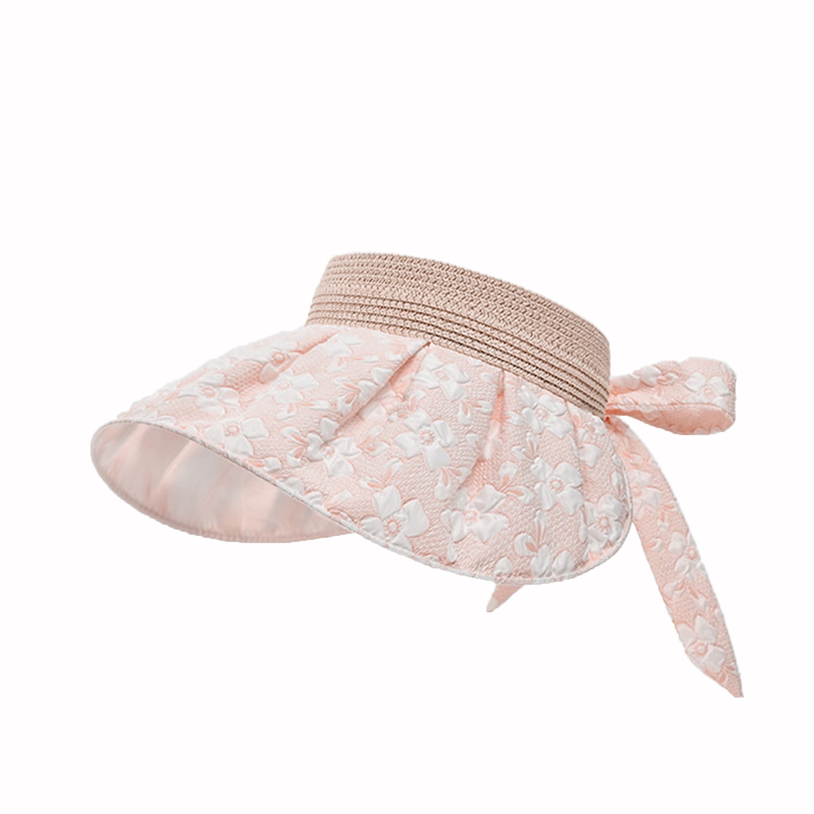Hfnxid Beach Hat,Women's Summer Foldable Thin Large-eaves Empty Hat ...