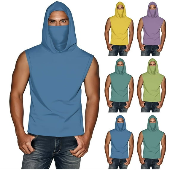 Hfnxid Men Women Plus Size Top Sleeveless Sun Protection Tank Top Ice ...