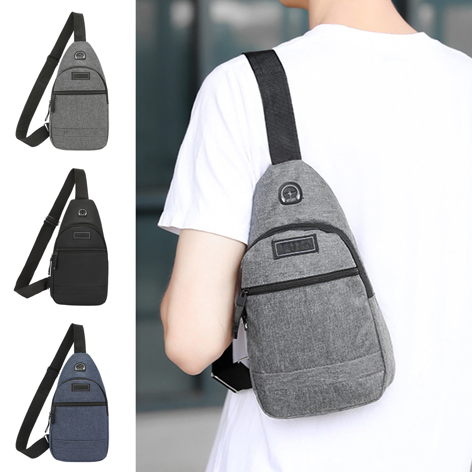 Hfnxid Small Sling Bag for Men, Waterproof Utility Mini Crossbody Chest ...