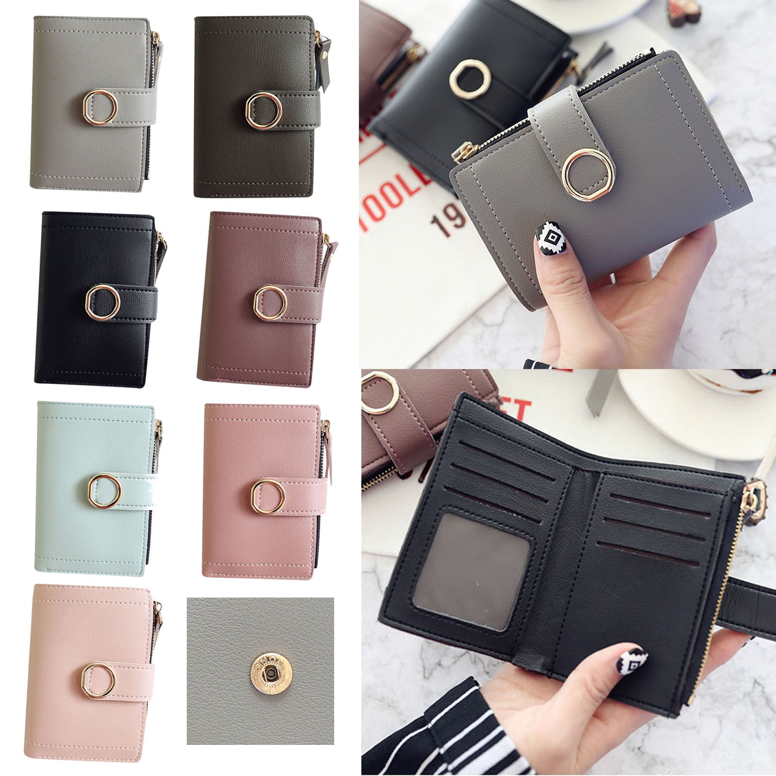 Hfnxid Wallets for Women Ladies Small Wallets Credit Card Holder Women ...