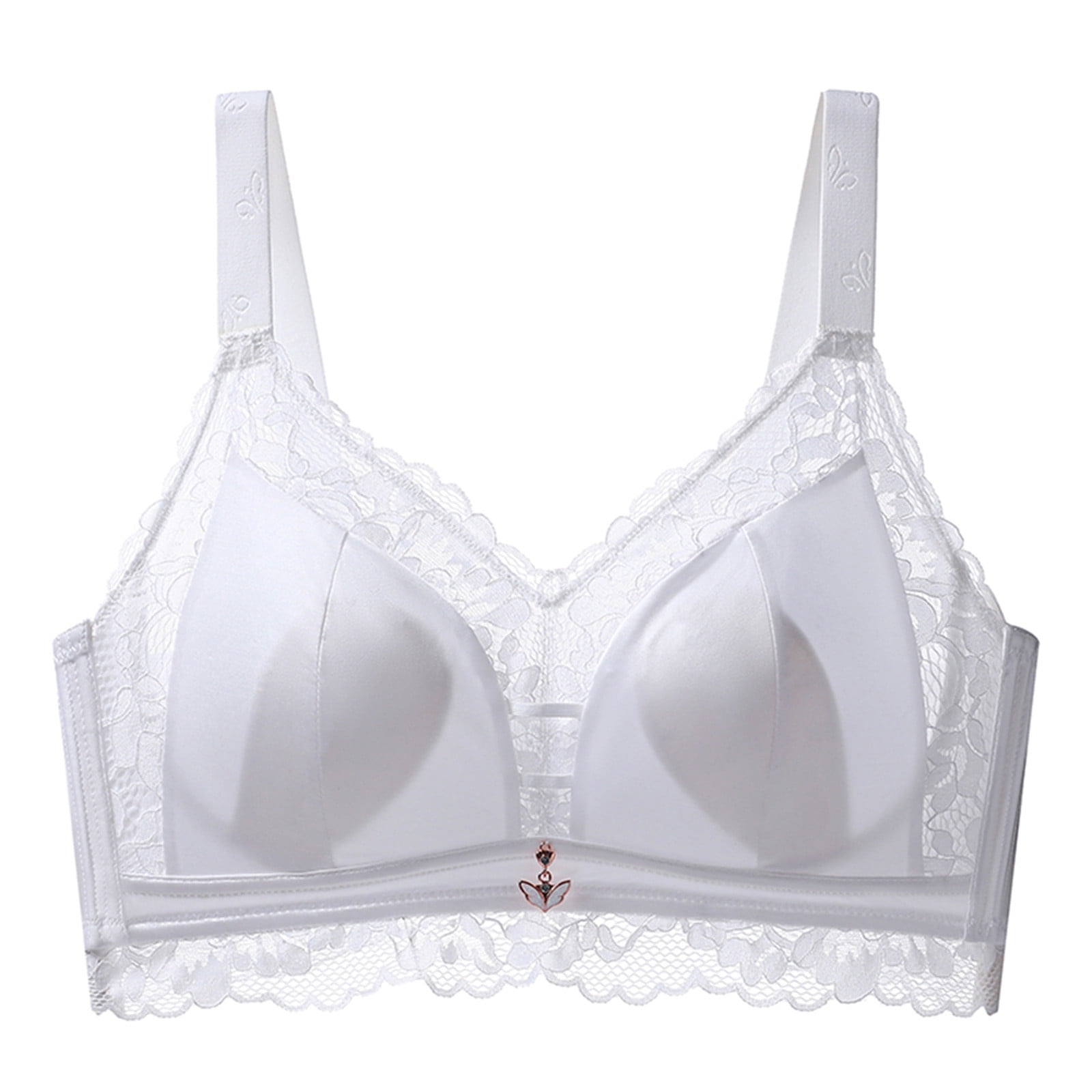 Hfnxid Women Lace Push Up Bra Soft Underwire Padded Add Cups Lift Up ...