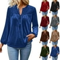 Hfnxid Women's Button V Neck Long Sleeve 2026 Spring Trendy T Shirts ...
