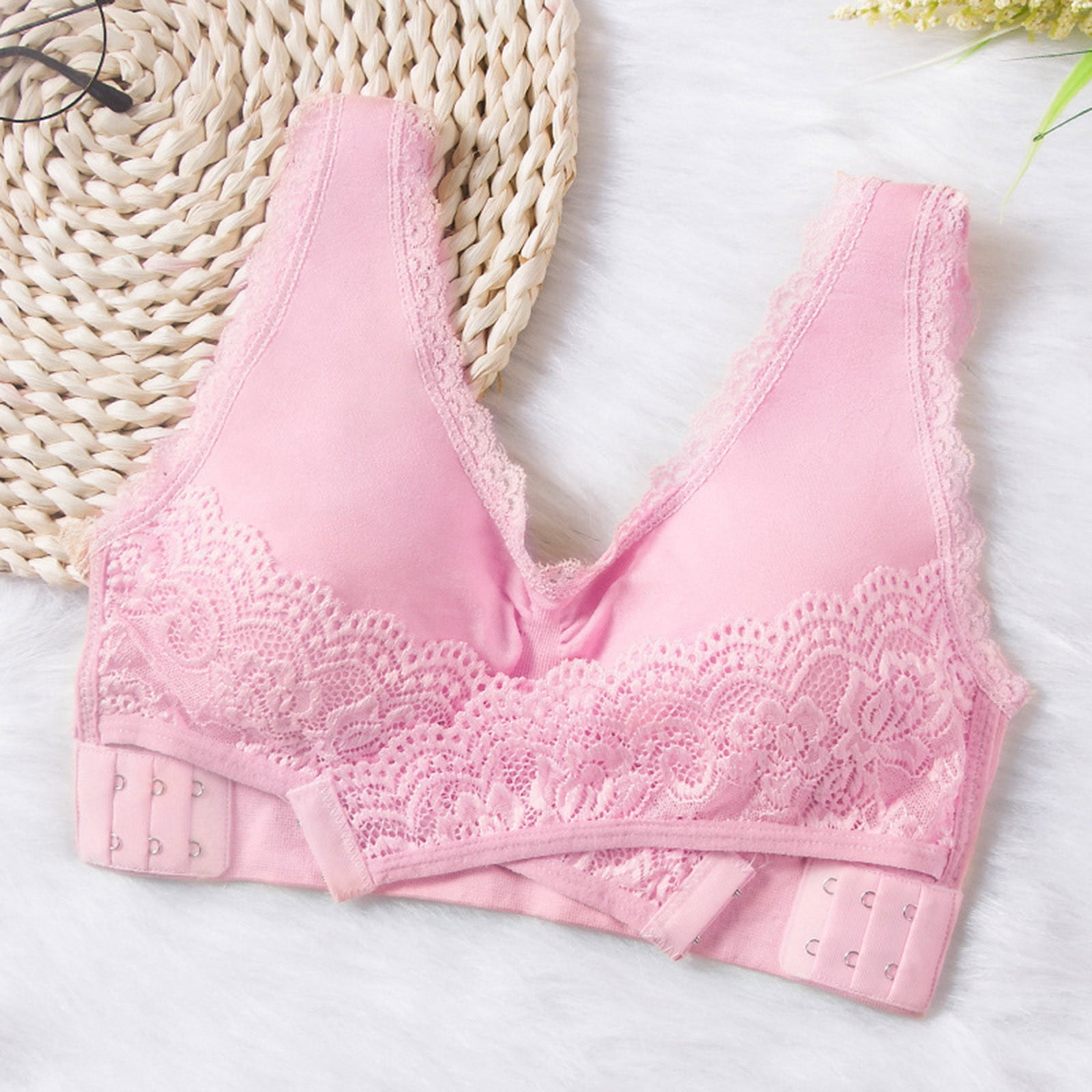 Hfnxid Women's Daily Bra, Push Up Bras No Underwire High Support Front ...