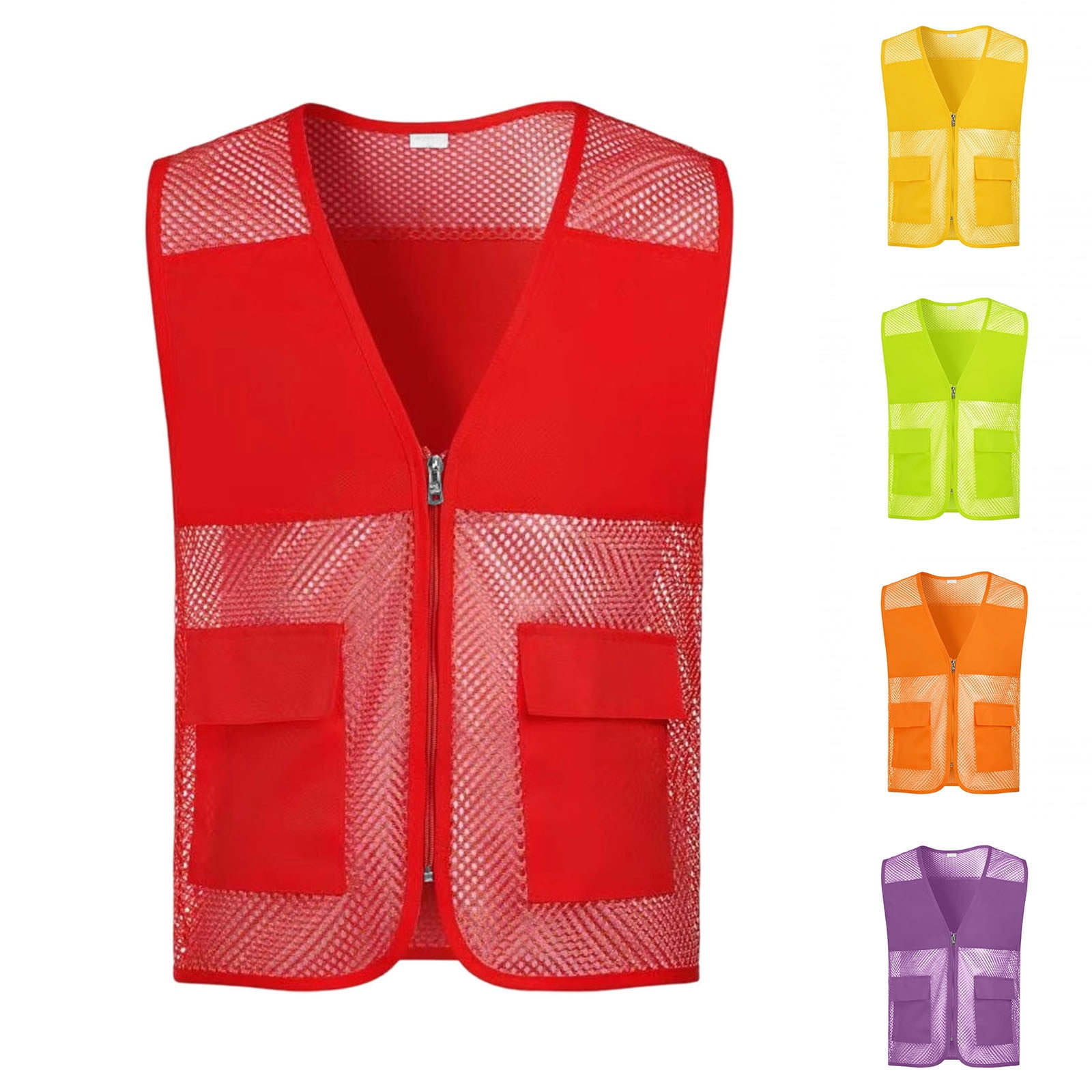 Hfnxid Women's Safety Vest, Hi Vis Safety Vest for Women Plus Size Work ...