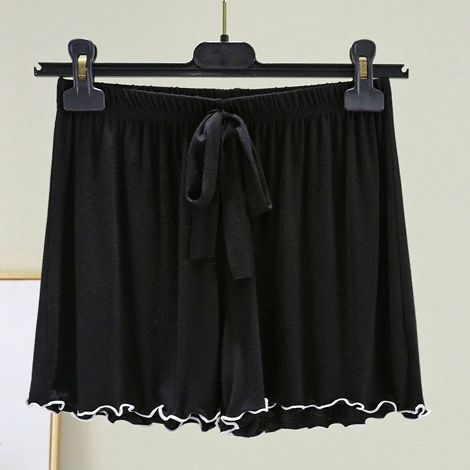 Hfnxid Womens Pajama Shorts Women's Solid Color Plus Home Pants Thin ...