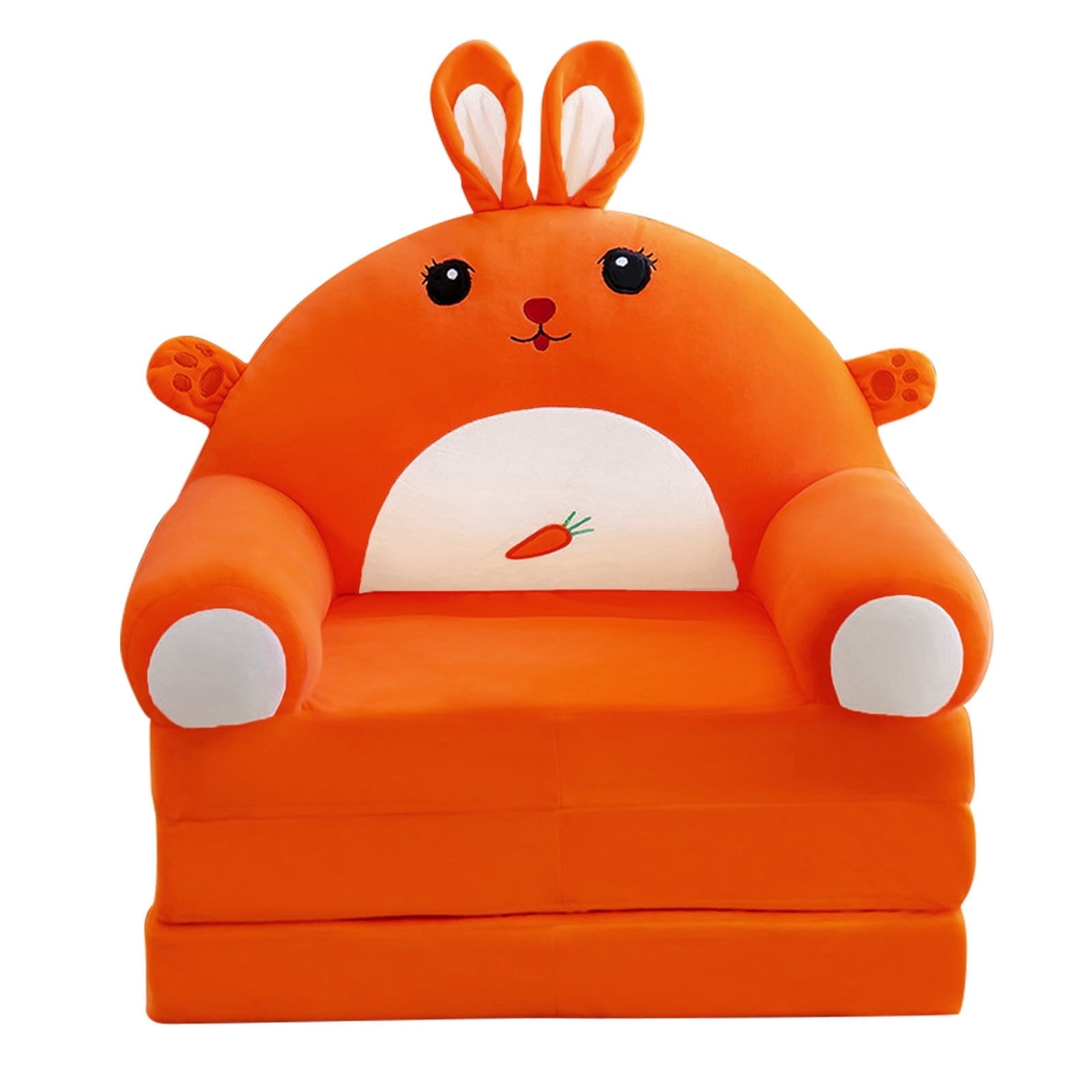 Hfolob Foldable Kids Couch Toddler Backrest Armchair 2 In 1 Flip Open ...