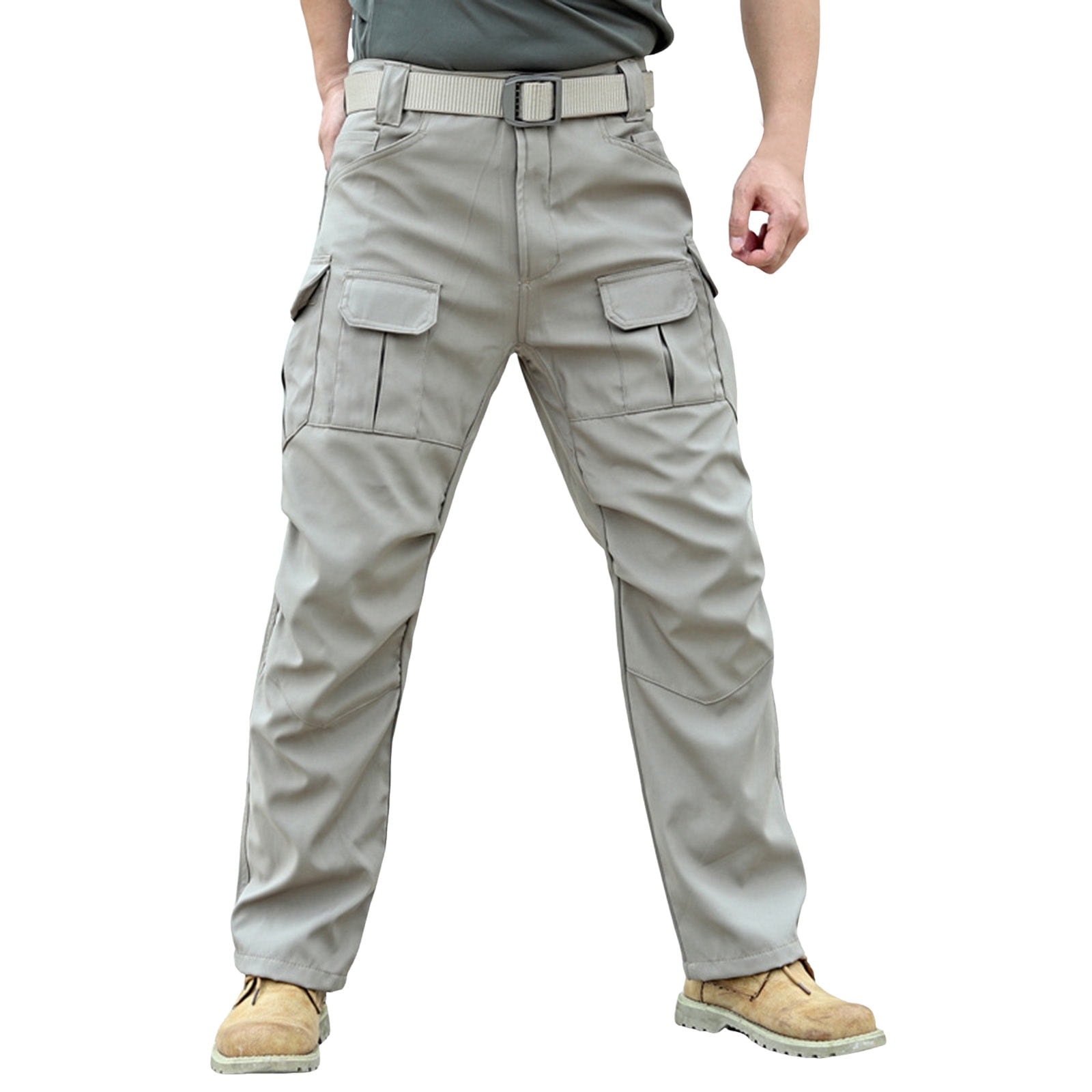 Hfolob Men's Cargo Pants Mens Outdoor Charge Pants Durable Workwear Fan ...