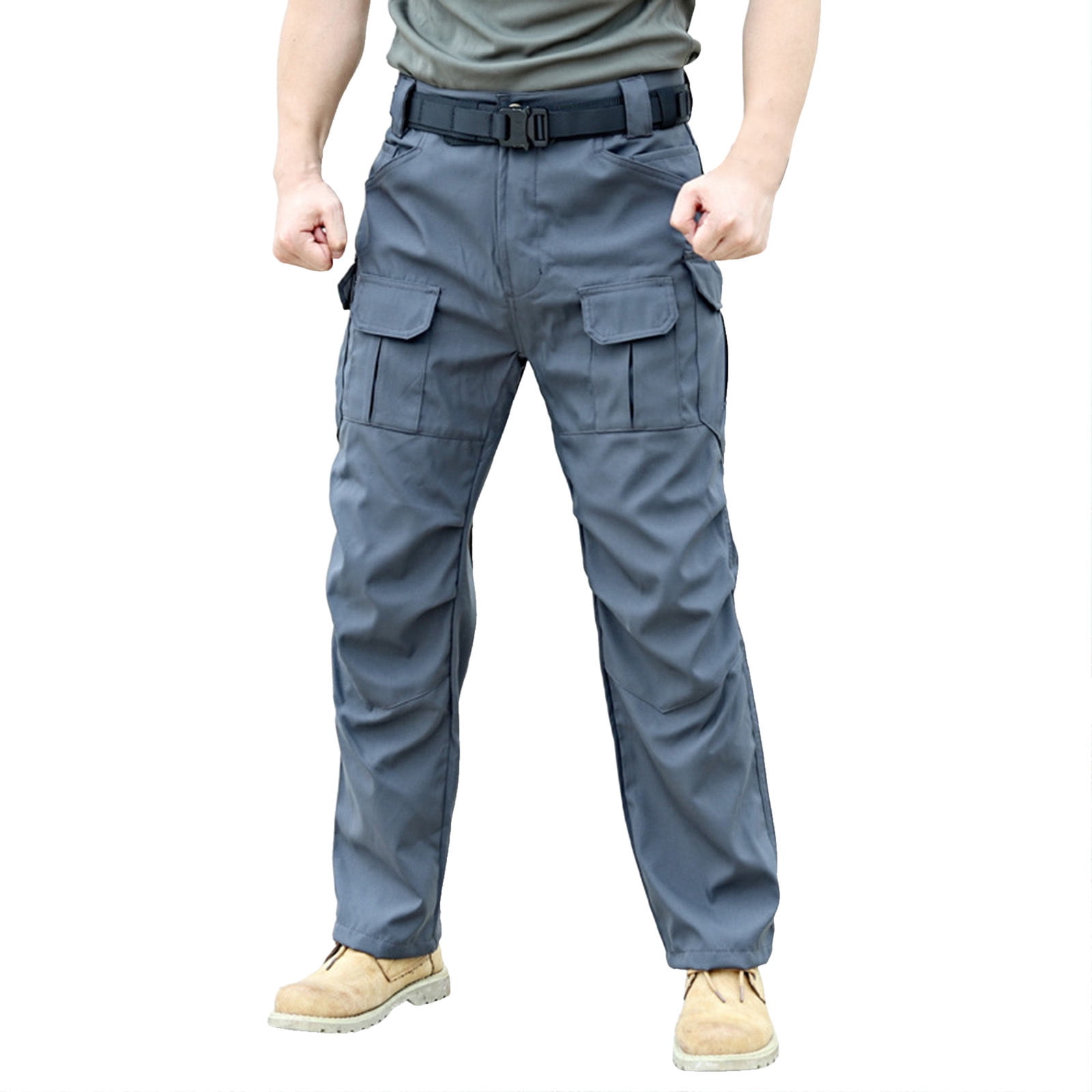 Hfolob Men's Cargo Pants Mens Outdoor Charge Pants Durable Workwear Fan ...