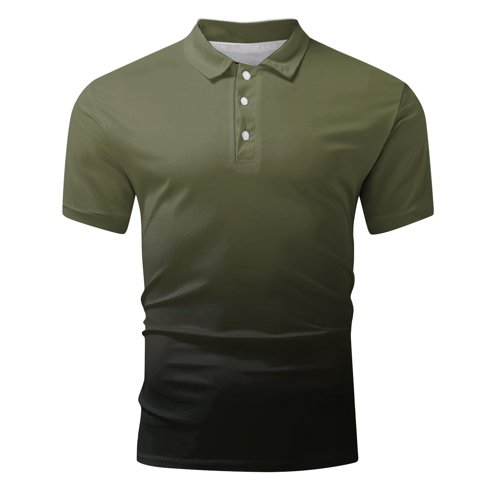Hfolob Men's Polo Shirt Male Large Size Base Shirt Print Casual ...