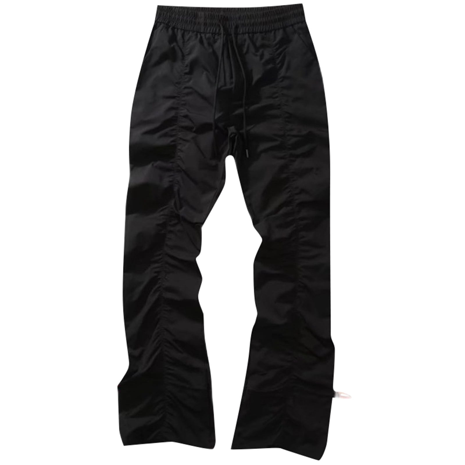 Hfolob Pants For Men Men's High Street Vibe Wind Pleated Straight Leg ...