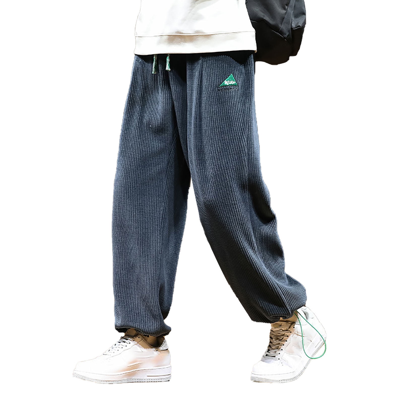 Hfolob Pants For Men Men's Solid Color Sweatpants Men's Sweatpants Lace ...