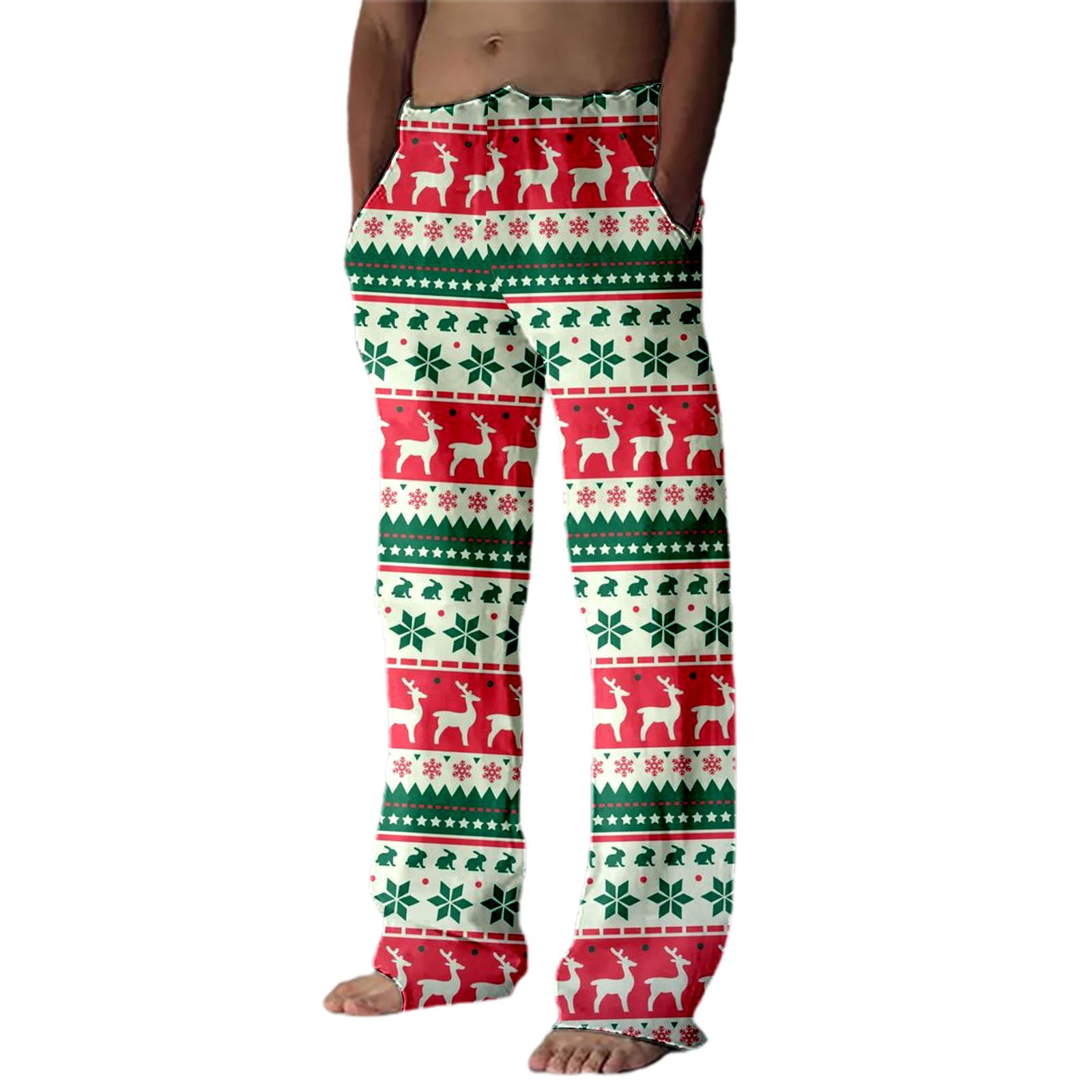 Hfolob Pants For Men Mens Christmas Casual Pants Special Composite ...