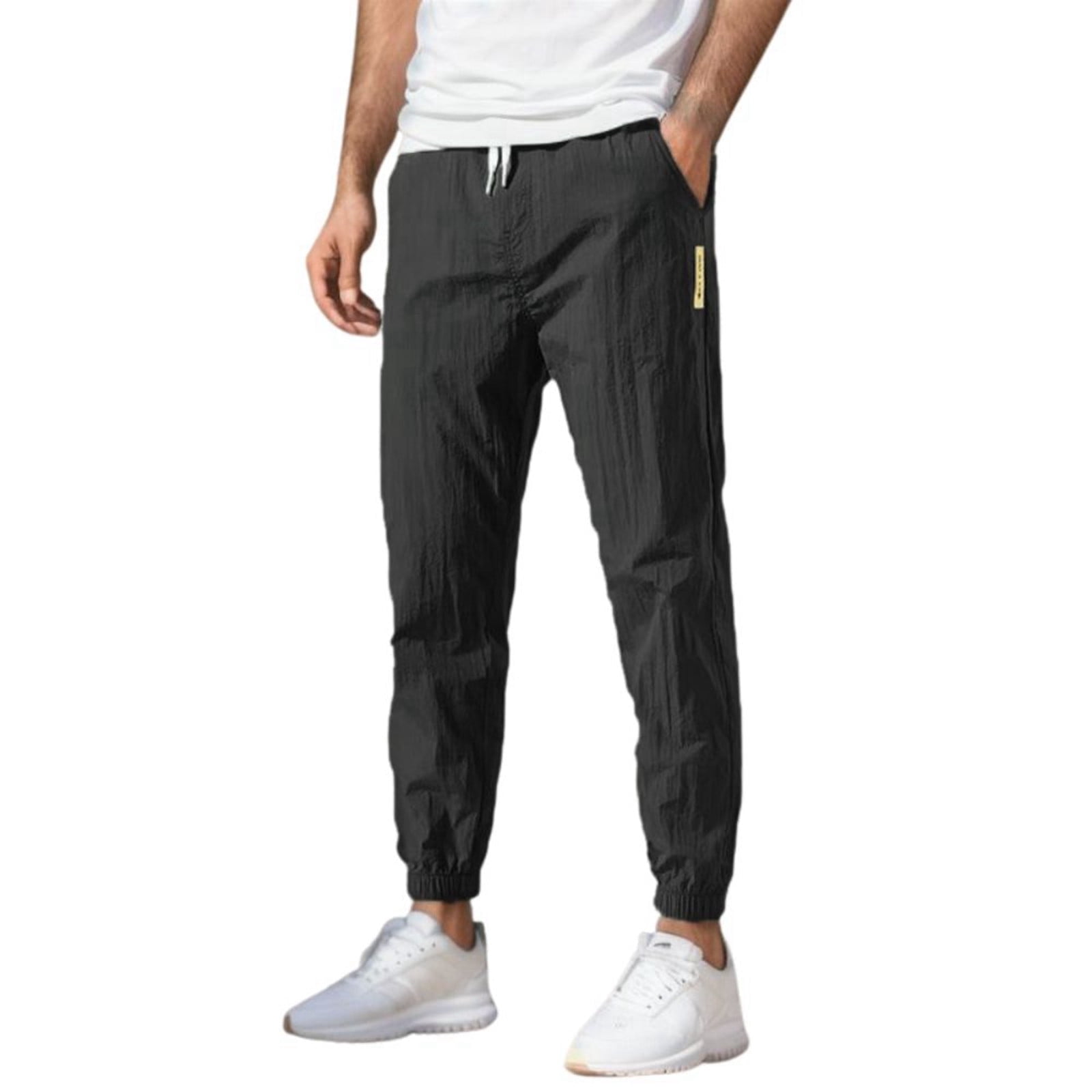Hfolob Pants For Men Men's Pants With Deep Pockets Loose Fit Casual ...