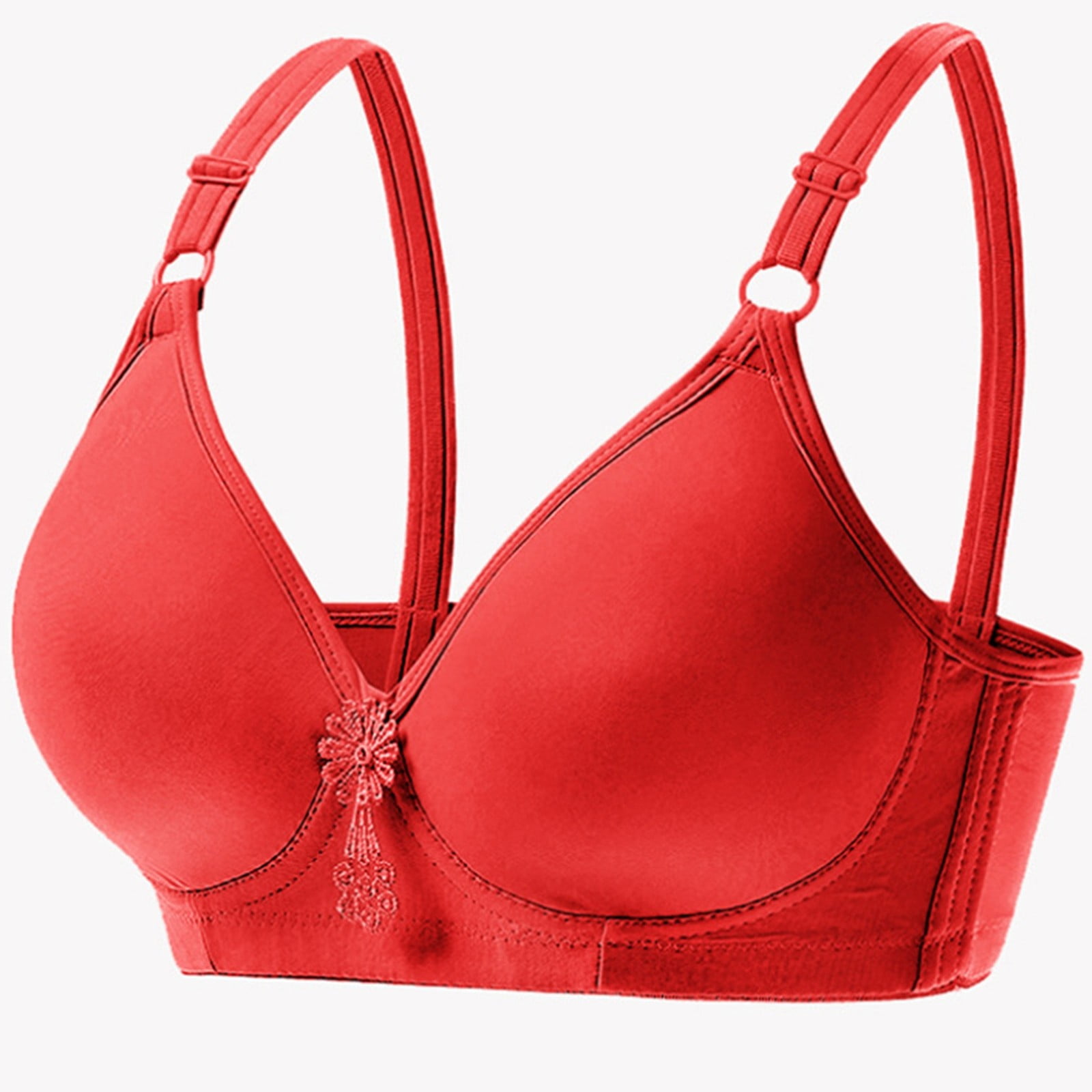 Hfolob Seamless Bras for Women Wireless Adjustable Straps Full Coverage ...