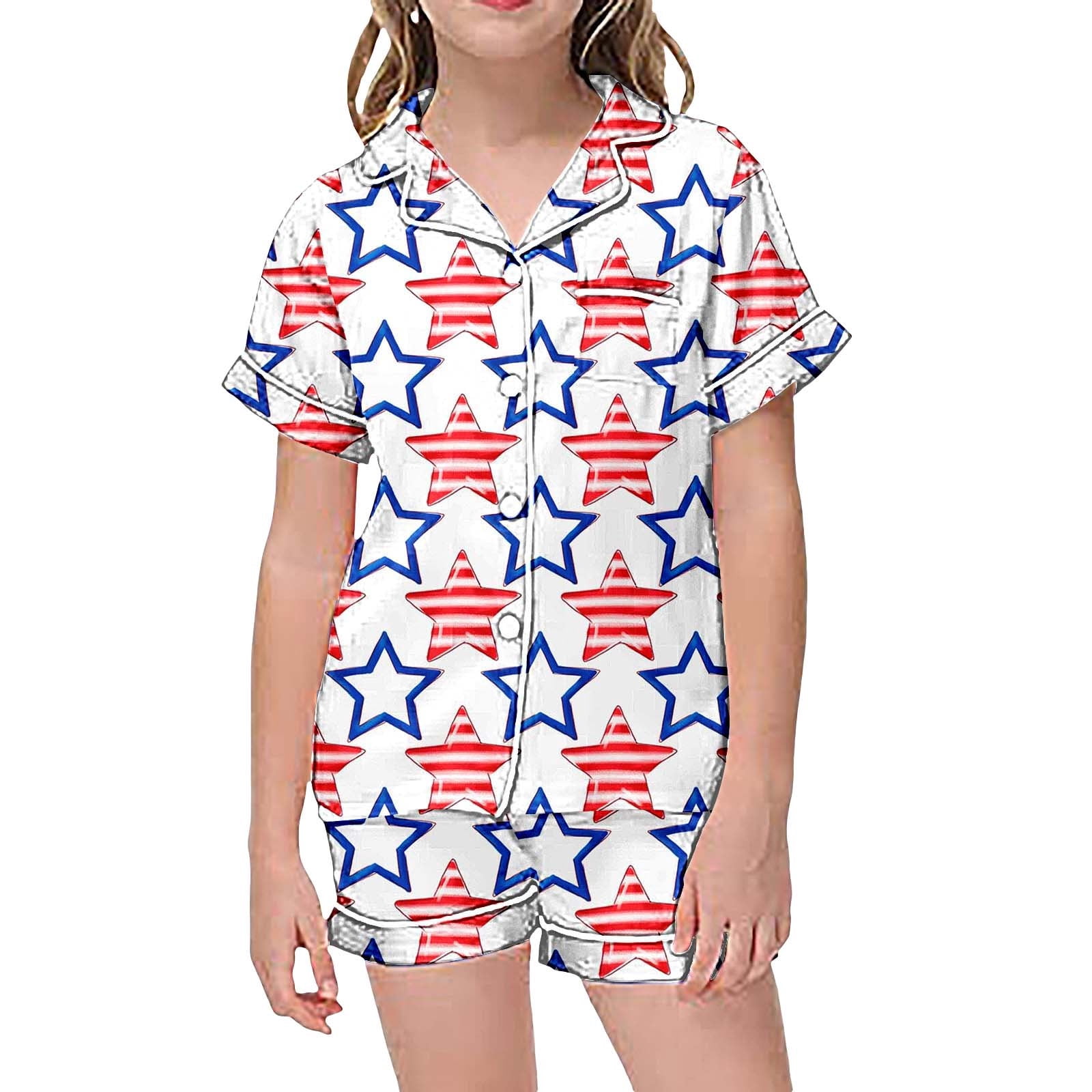 Hfolob Toddler Girl Clothes 2Pcs Pajamas 4Th Of July Independence Day ...
