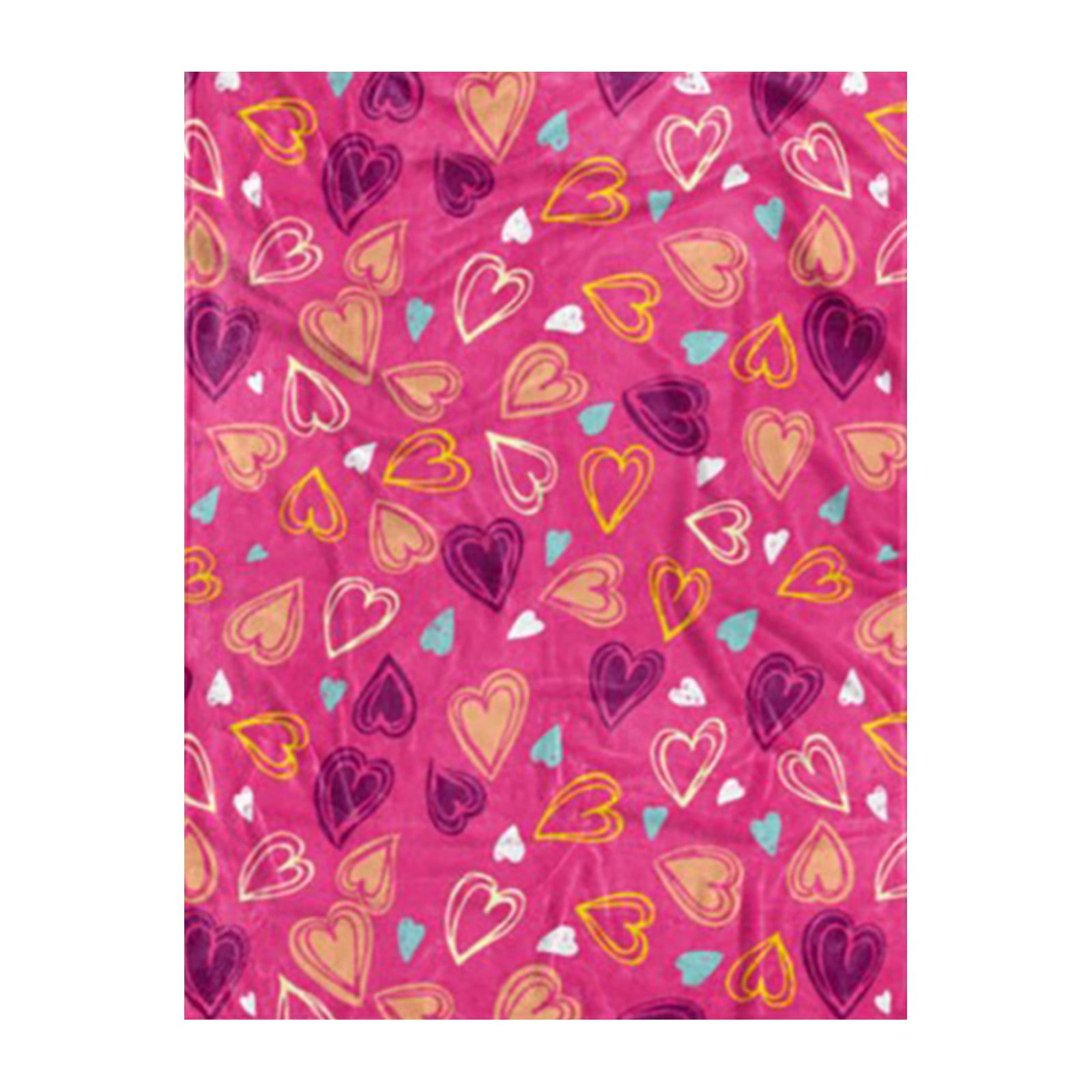 HFOLOB Valentine's Day Flannel Blanket, Soft Warm Throw, Multicolor ...