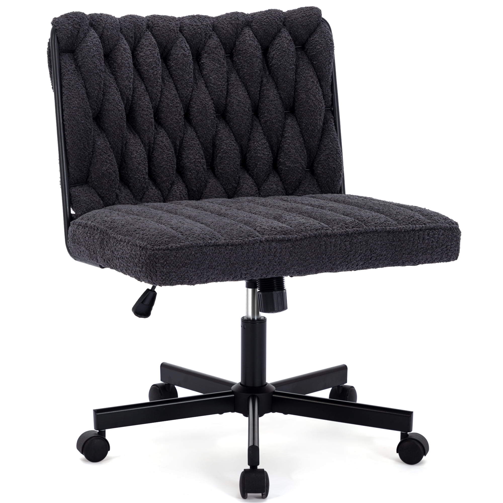 Hforesty Armless Desk Chair with Wheels, Home Office Task Chair for ...