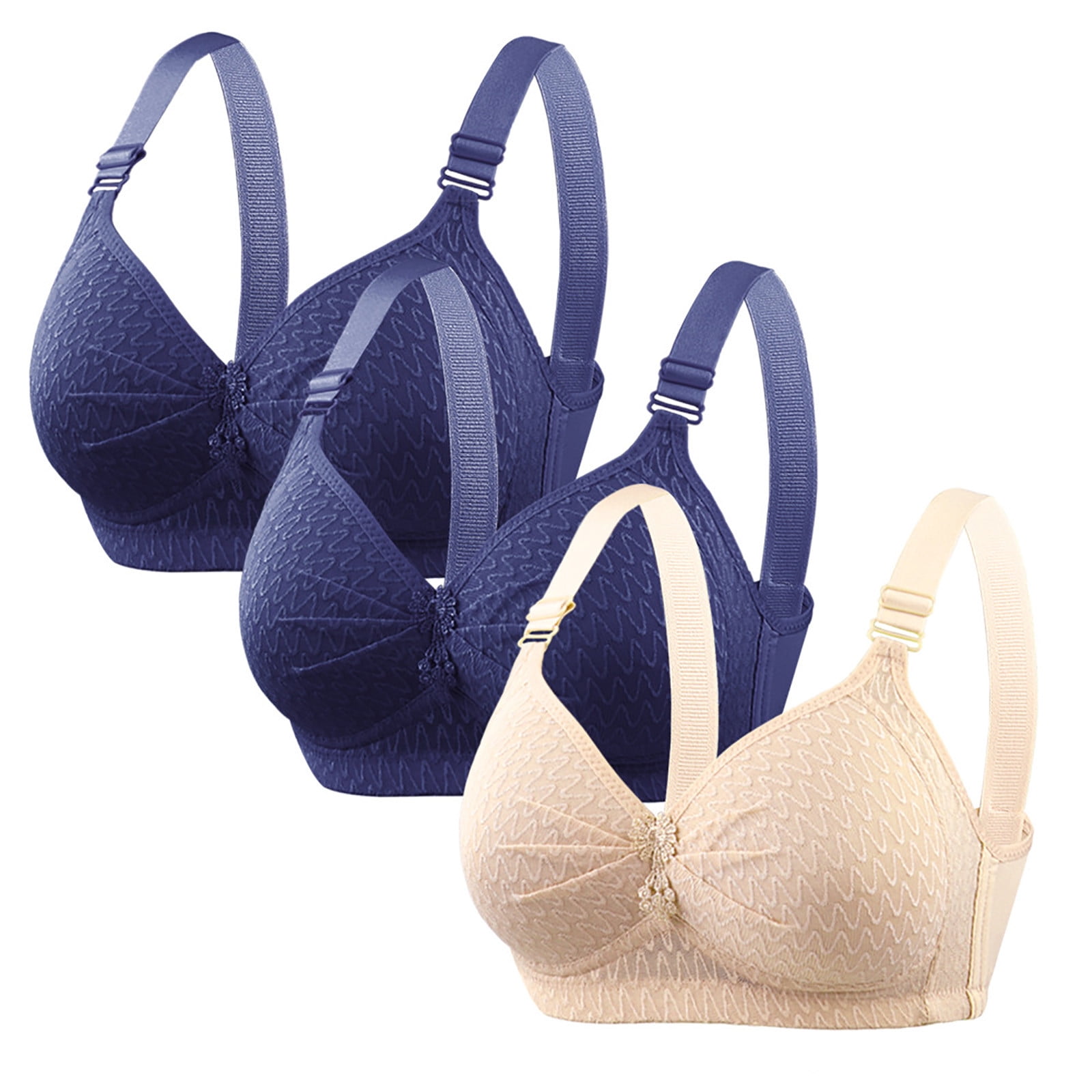 Hfyihgf 3 Pack Bras For Women Full Cup Support No Underwire Seamless