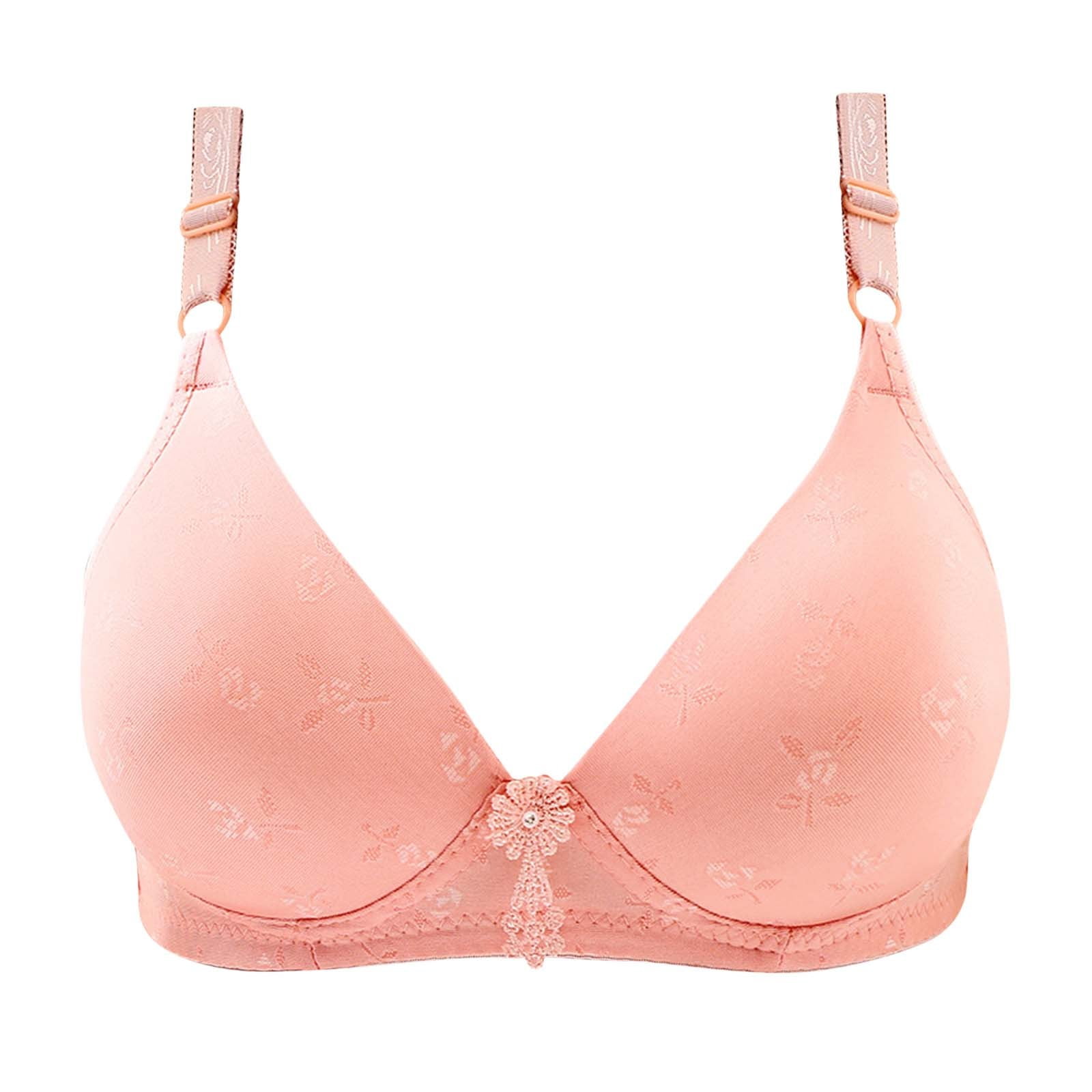 Hfyihgf Floral Print Comfortable Wireless Bras For Women Push Up Soft