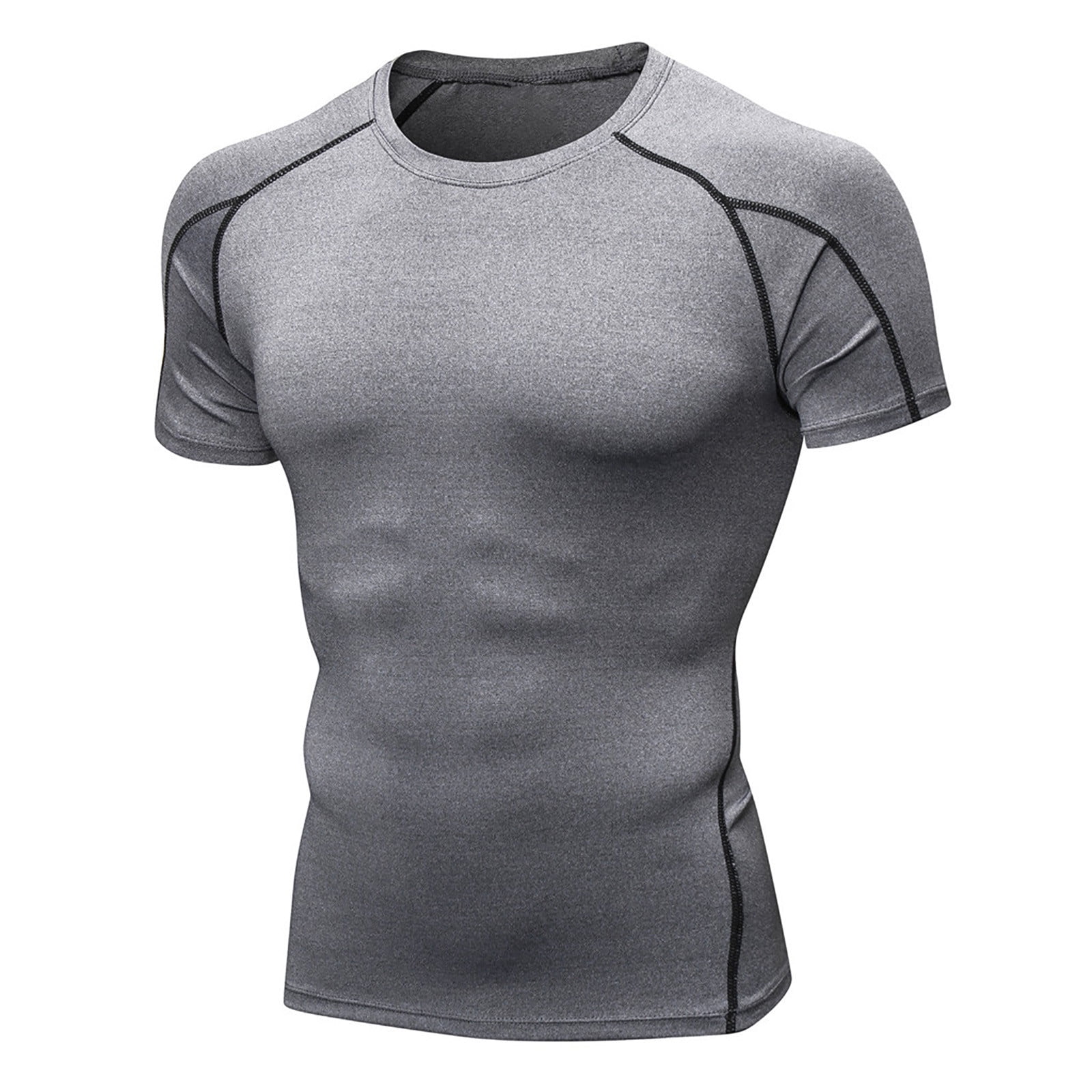 Hfyihgf Mens Compression Shirt Dry Fit Moisture Wicking Workout Short ...