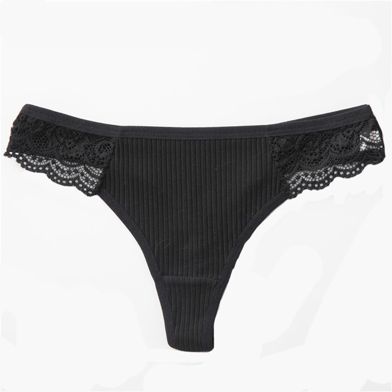 Hfyihgf No Show Panties for Women Seamless T-Back Lace Triangle Low ...