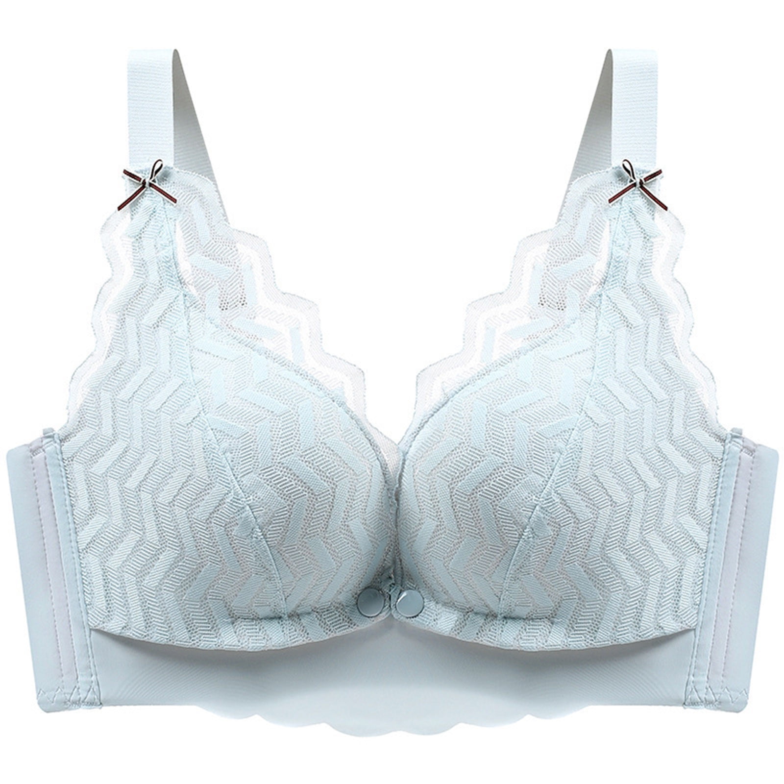 Hfyihgf Womens Maternity Nursing Bra V Neck Lace Trim Seamless