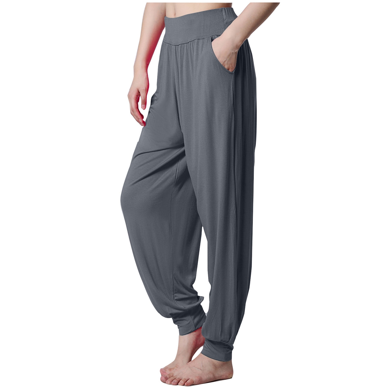 Hfyihgf Women's Yoga Harem Pants High Waisted Baggy Lounge Hippie ...