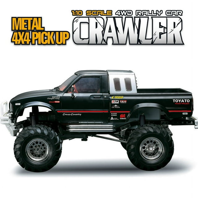Hg 1/10 Scale Black 4Wd Rc Pickup Rally Car Series Racing Crawler P407 ...