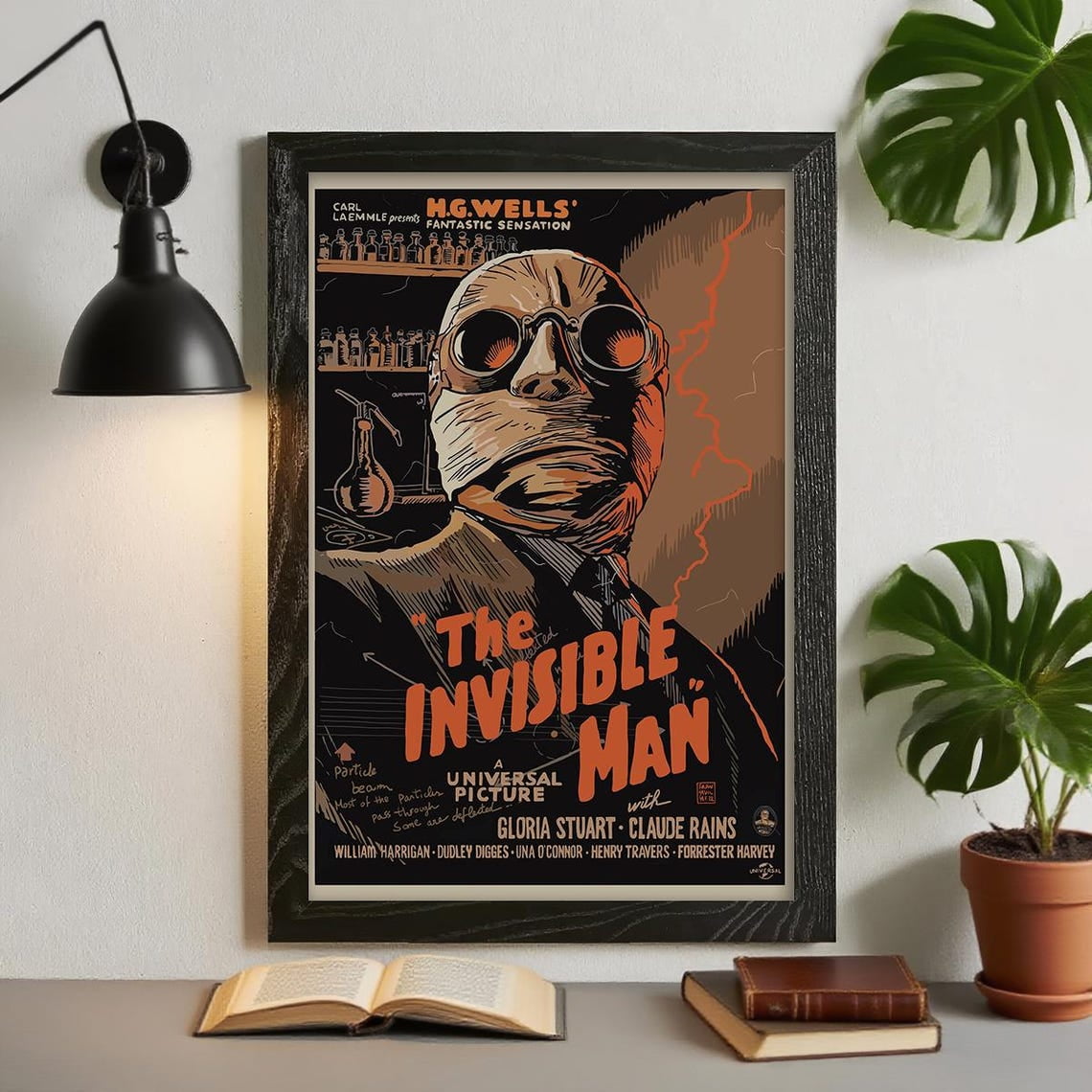 Hg Wells' The Invisible Man Vintage Movie Print Home decor, Art ...