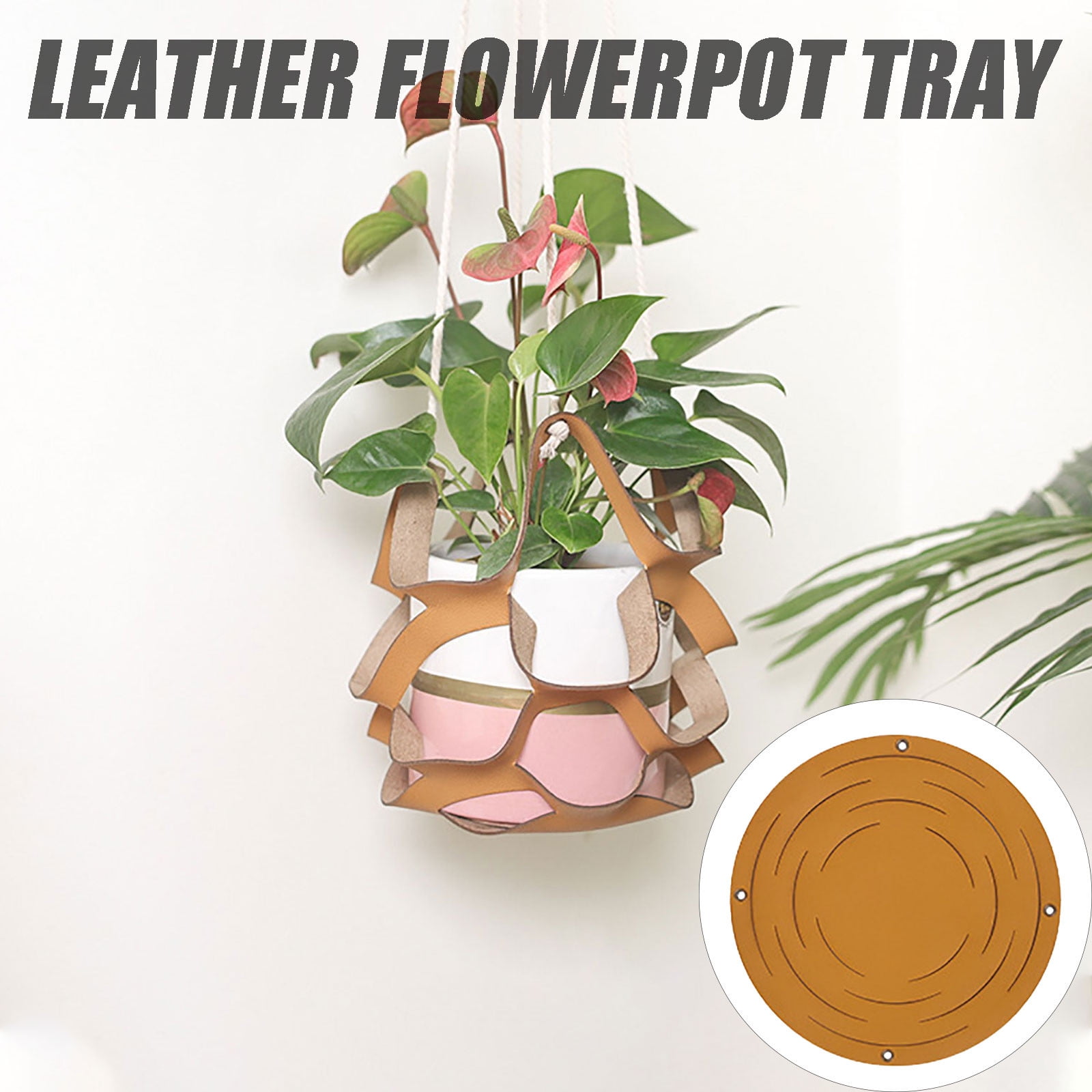 PureCasa 1PC Large Plant Pot Mats, 8.7"x8.7" Planter Liners PU Plant ...