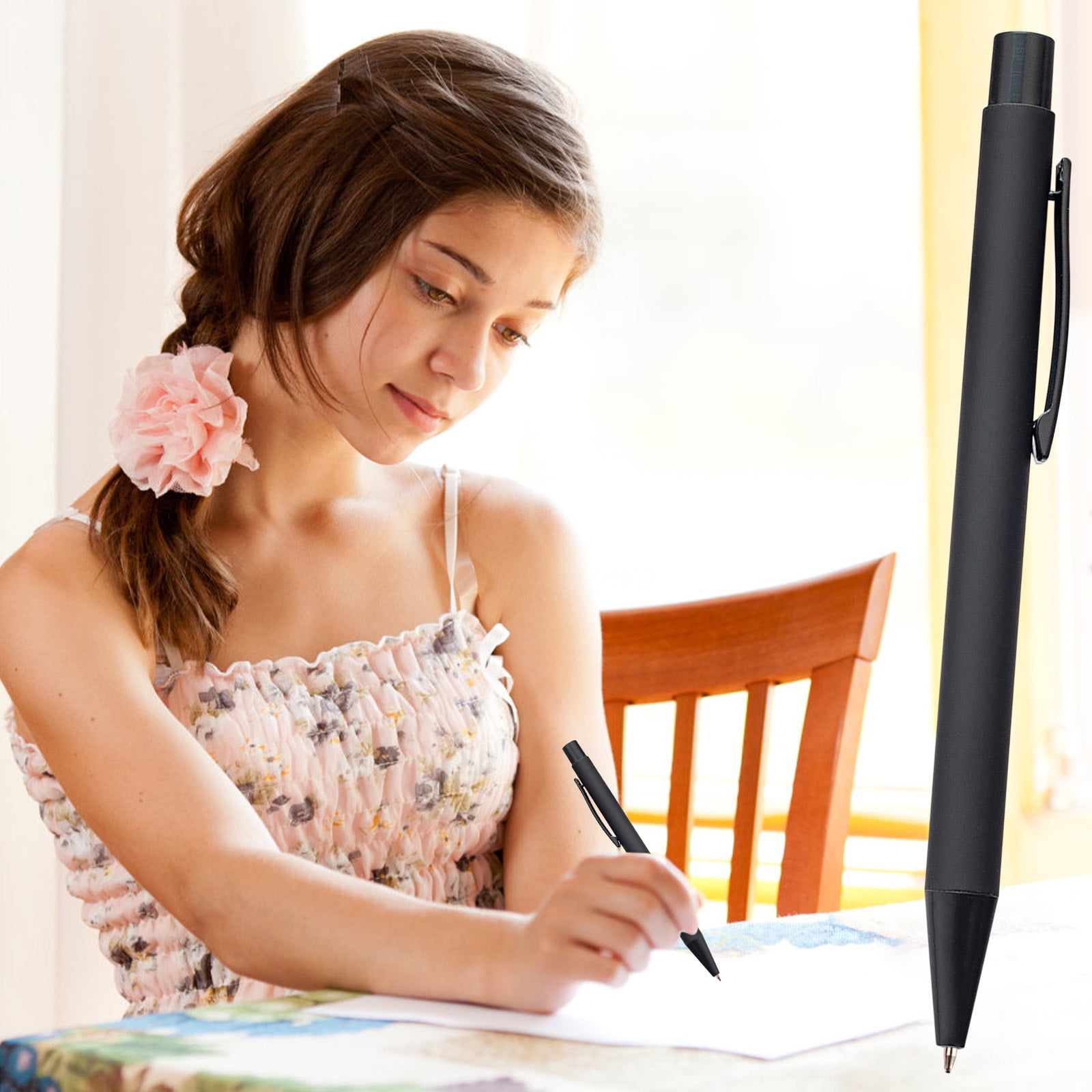 PureCasa 1PC Metal Ballpoint Gel Ink Pens, Freshmen Stationery Quick ...