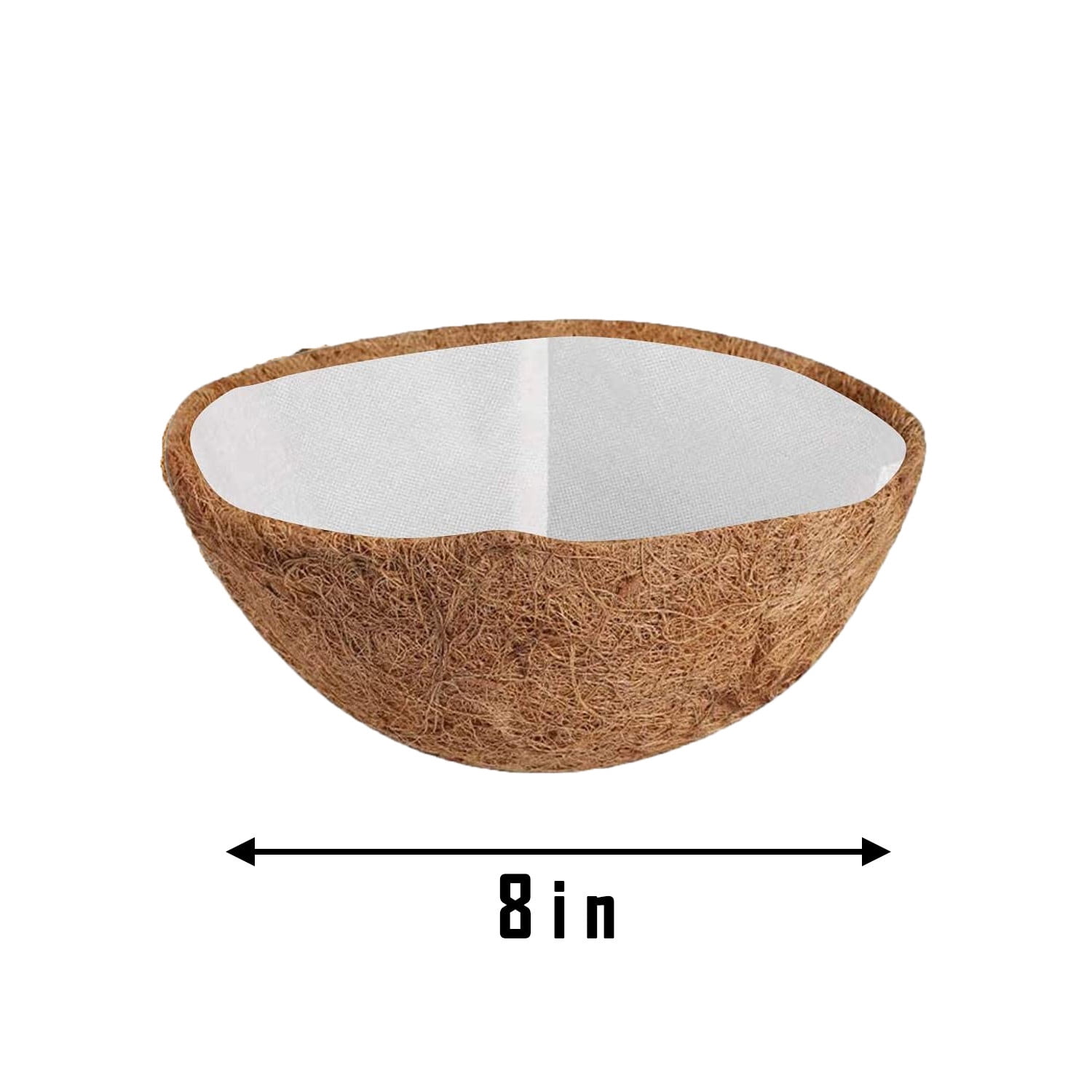 PureCasa 8"x8" Circle Coconut Fiber Plant Pots, Coir Planters with Non ...